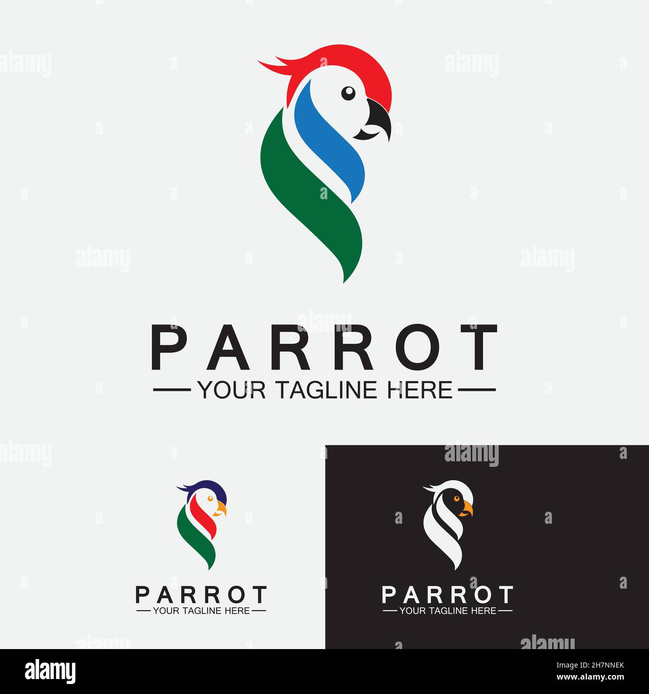 Parrot Logo Design Vector Template Stock Vector Image & Art - Alamy