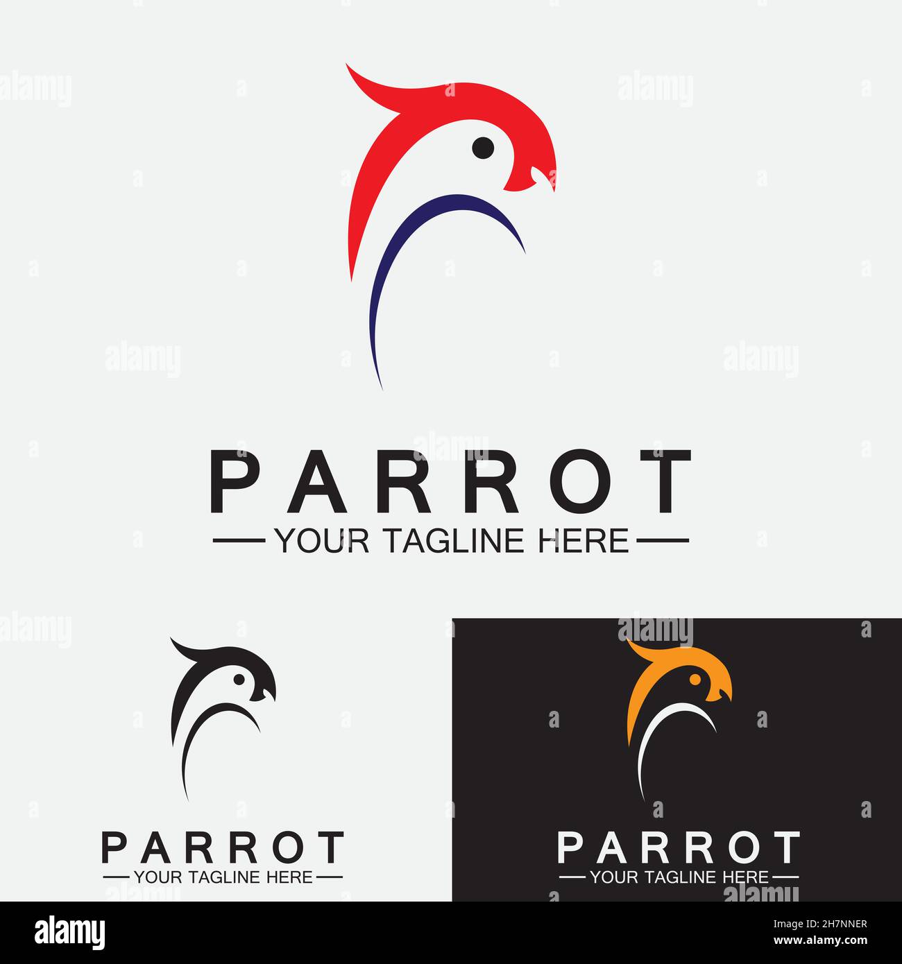 Parrot Logo Design Vector Template Stock Vector Image & Art - Alamy