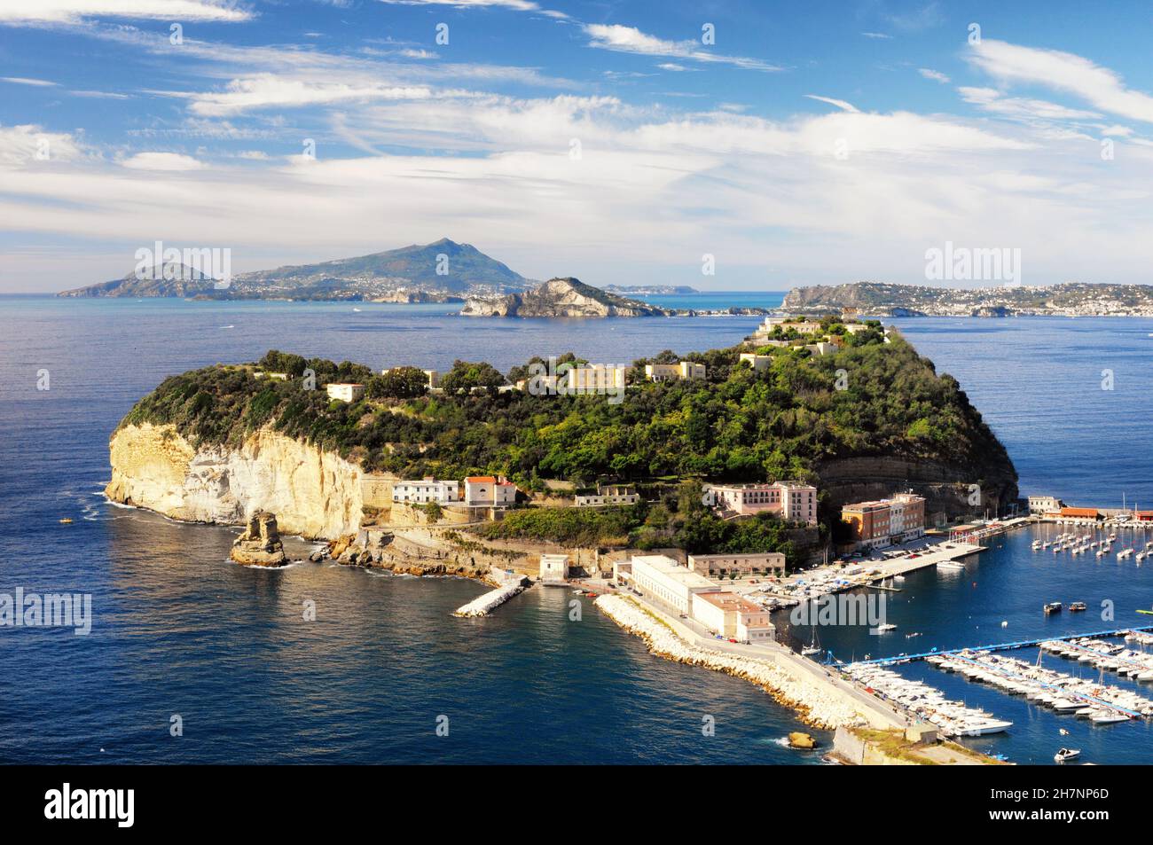 Gulf of Naples and Nisida island. Famous tourist destination in Italy ...