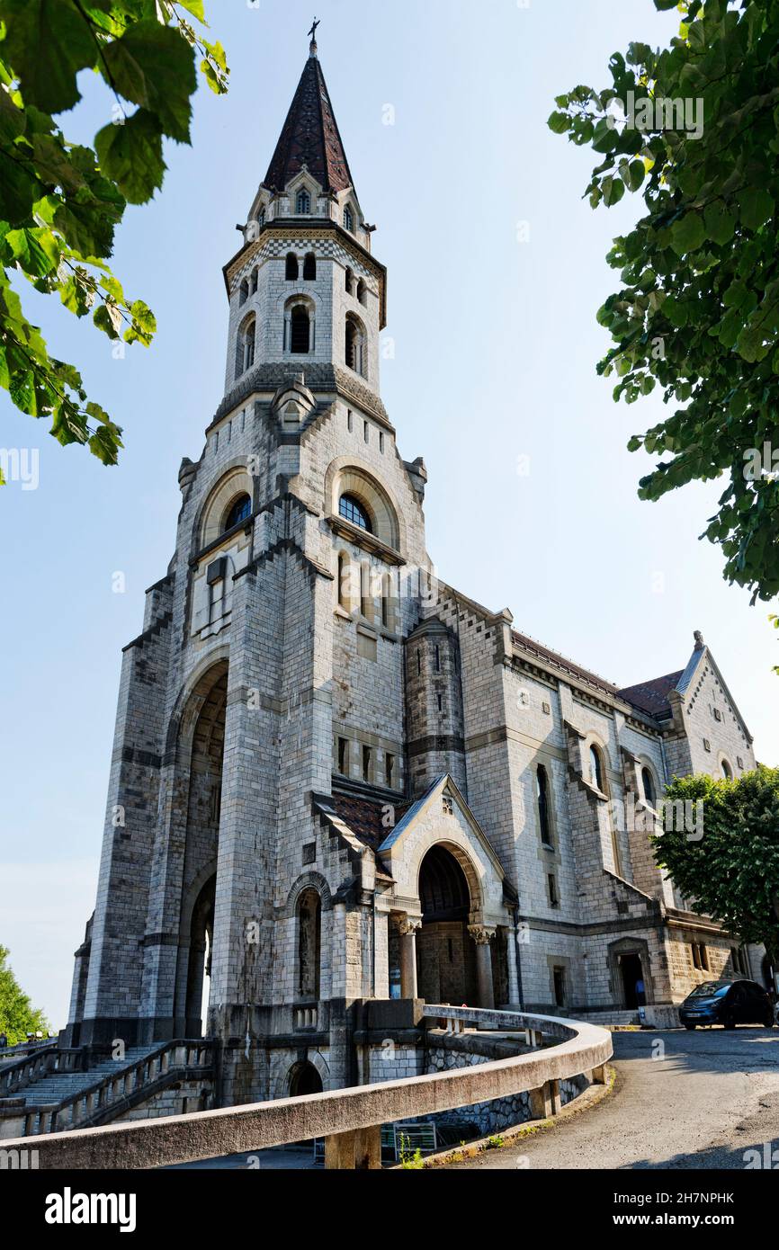 Annecy, France, La visitation cathedral, a famous landmark in France ...