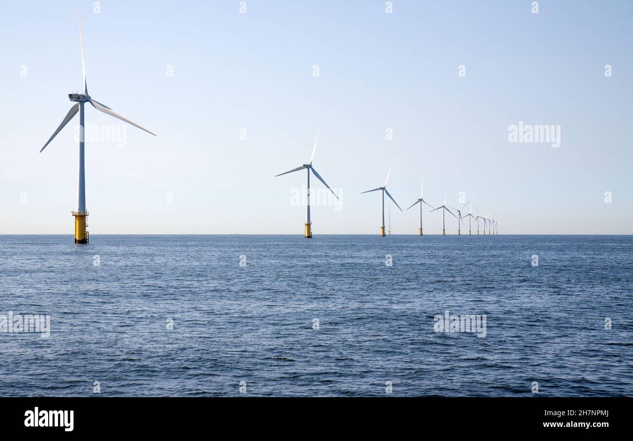 Offshore wind farm near IJmuiden, Netherlands Stock Photo - Alamy