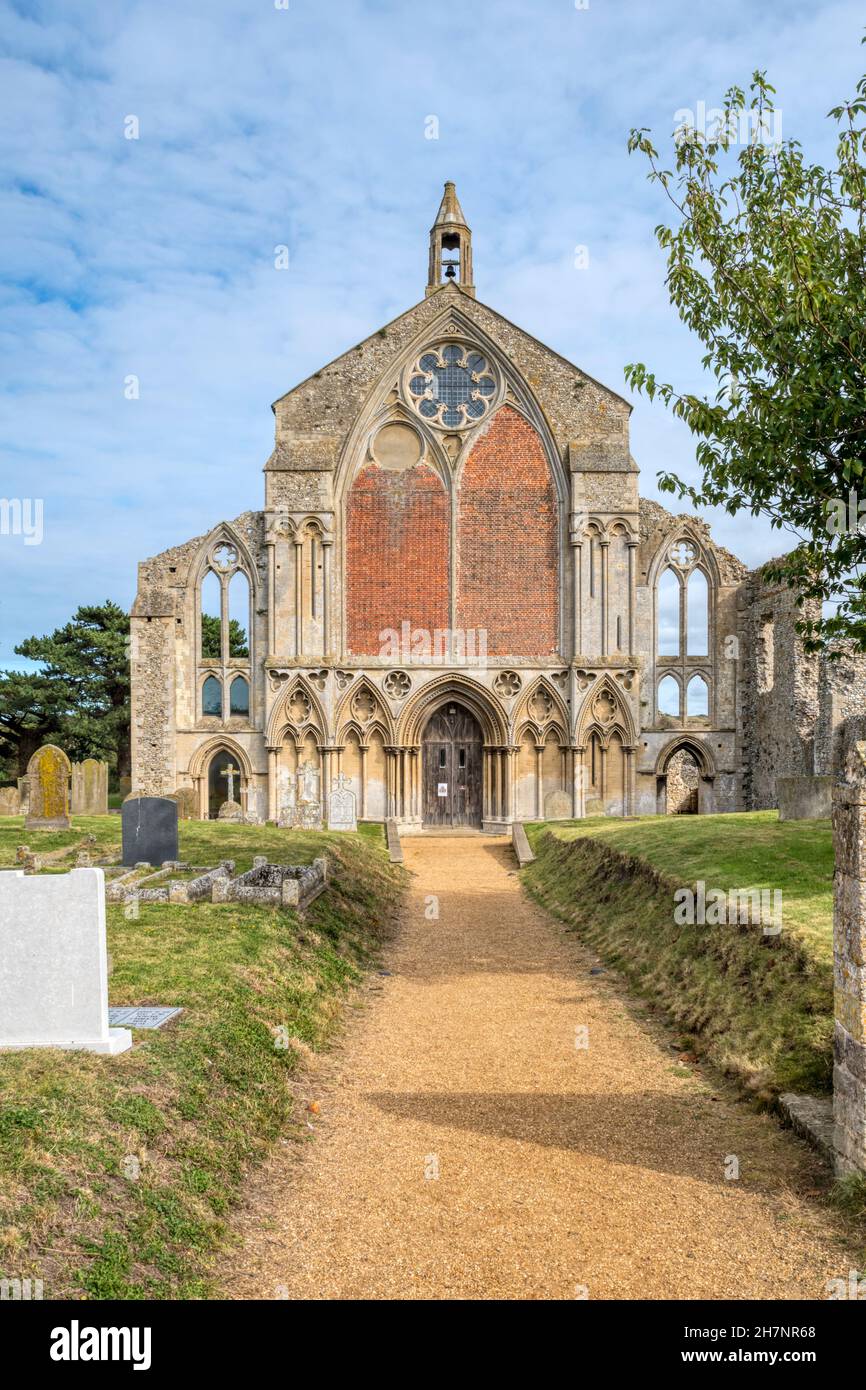 The west front of Binham Priory Stock Photo - Alamy