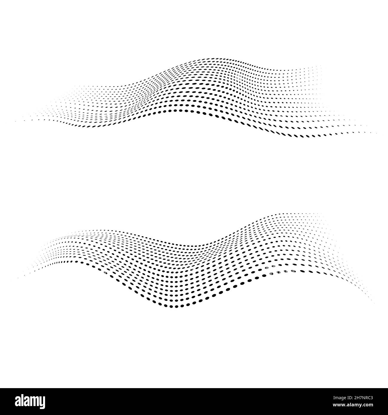 Vector halftone dots shapes. Dynamic waves form Stock Vector Image ...