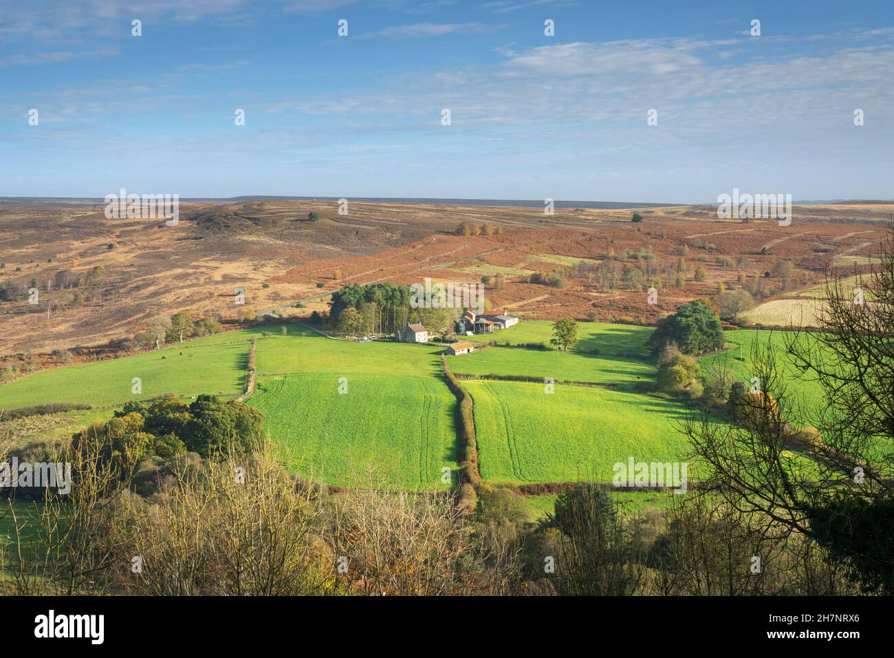 Surprise view from Middlesmore of lower Farndale, The North Yorkshire ...