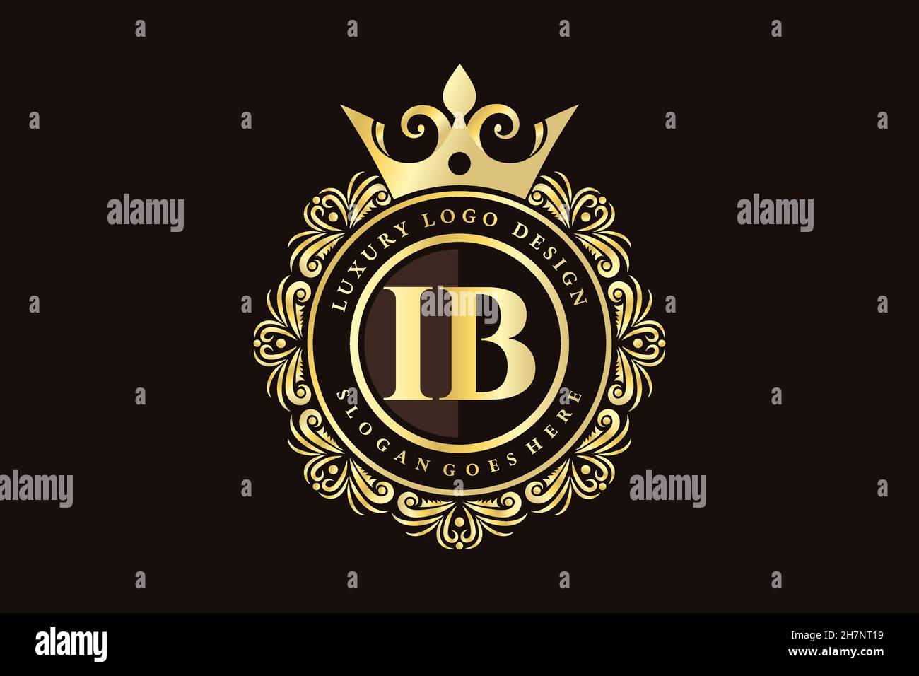 Letter ib logo Stock Vector Images - Alamy