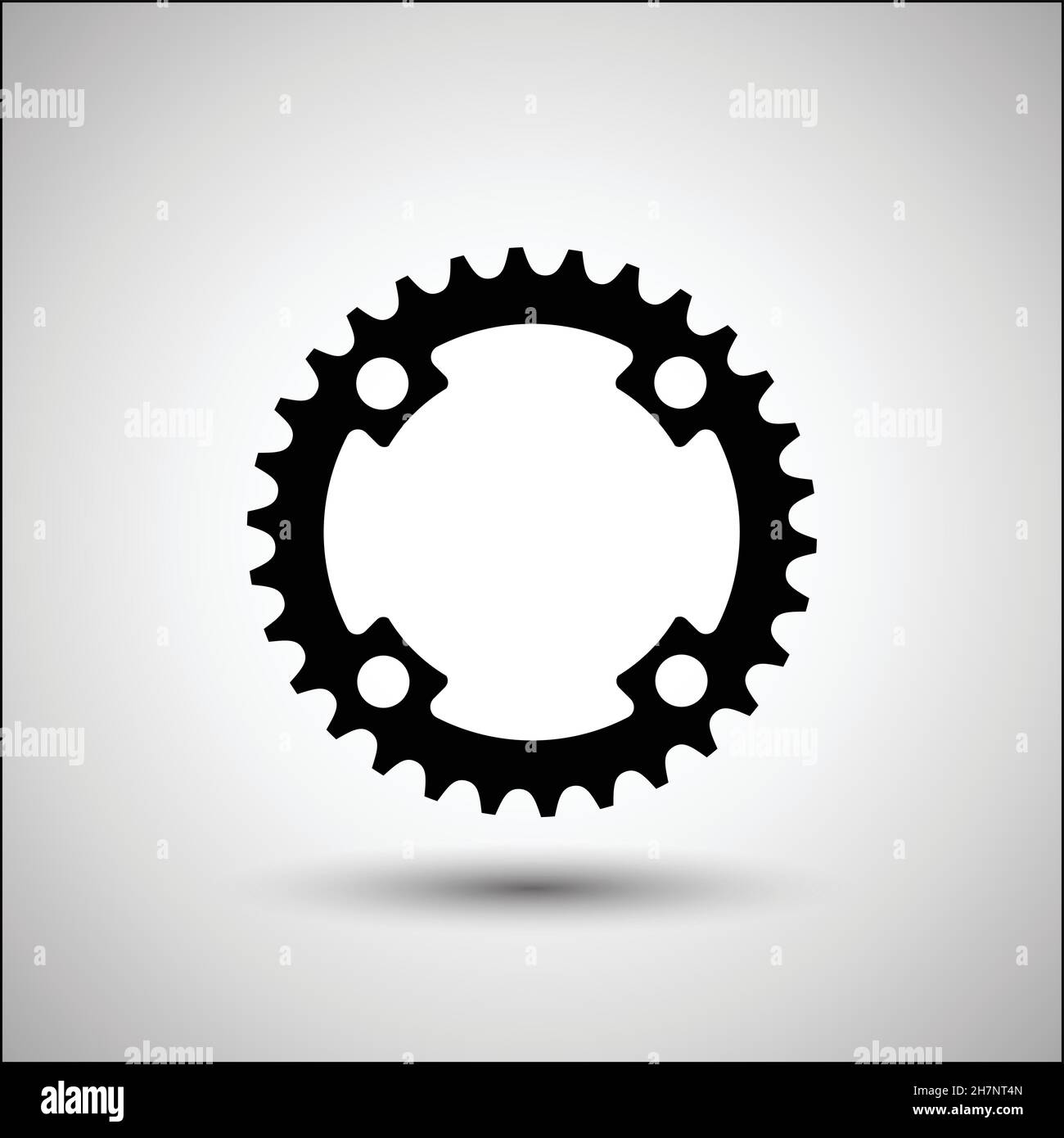 Bicycle chainring. Bicycle accessories vector icon Stock Vector Image ...