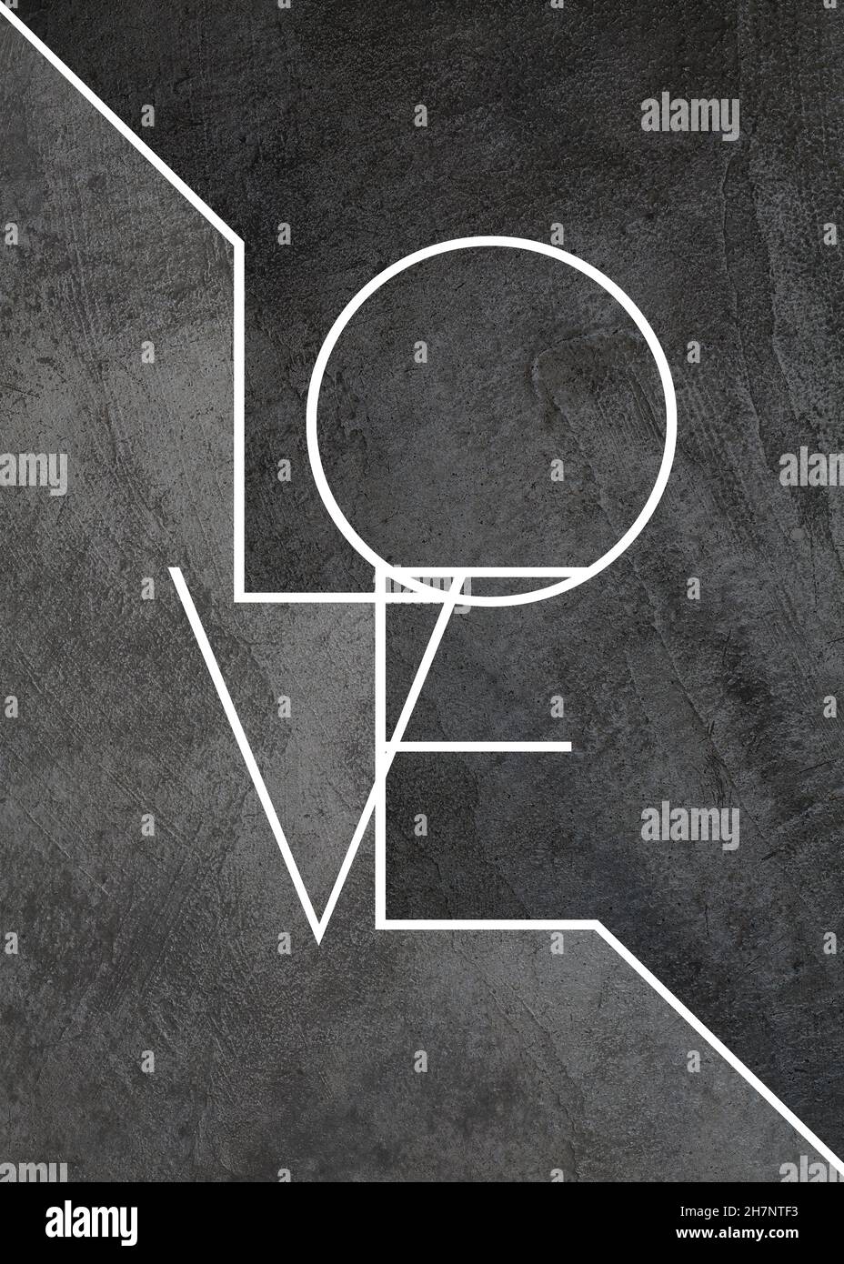 Beautiful digital art in typographic style letters, color and also ...