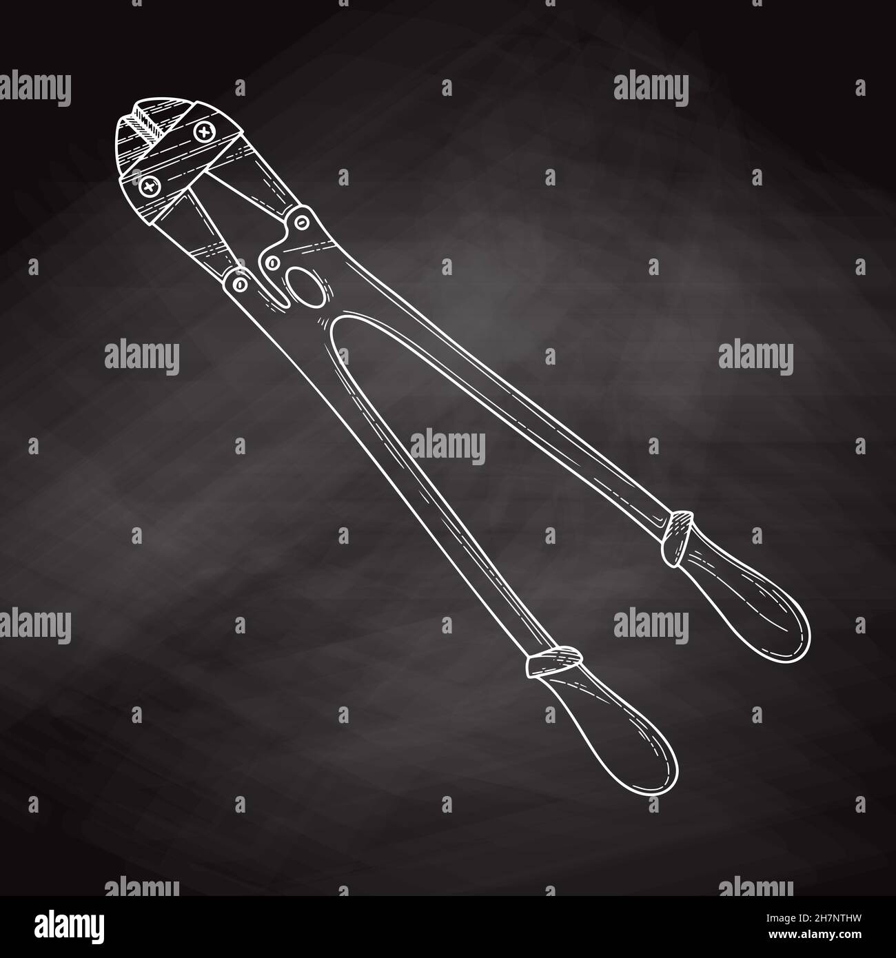 Pliers pincers hand tool isolated on black background. Vector ...