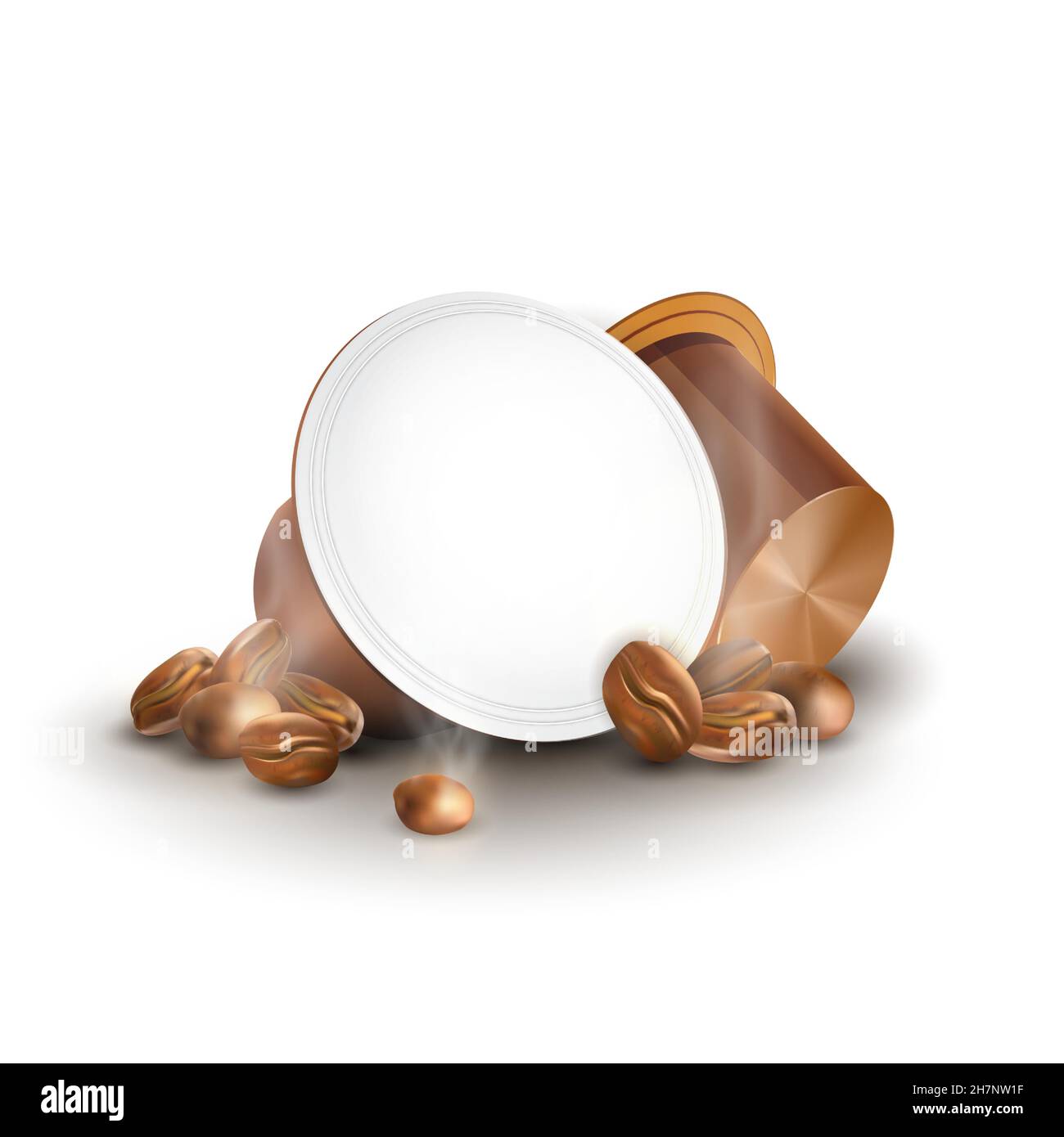 Coffee pods for Espresso Machine. Coffee in capsules with coffee beans ...