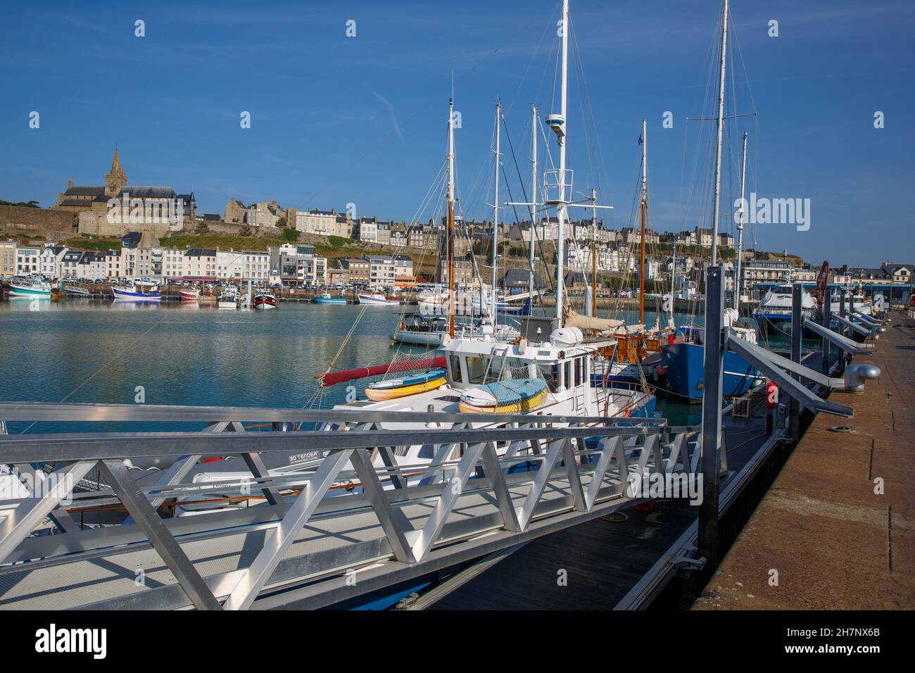 France, Normandy region, Manche department, Mont-Saint-Michel Bay, Granville, fishing port ...