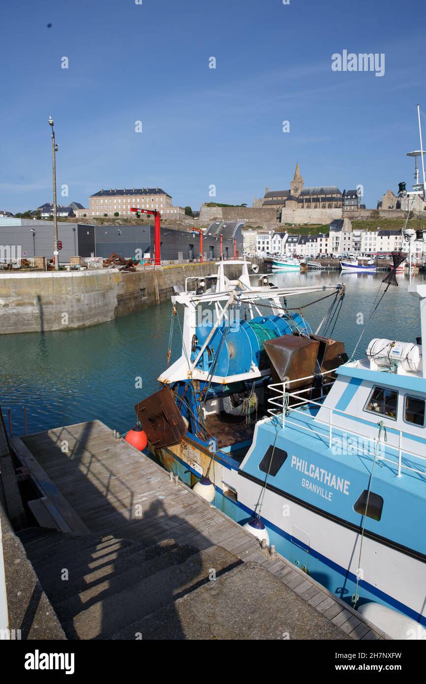 France, Normandy region, Manche department, Mont-Saint-Michel Bay, Granville, fishing port ...