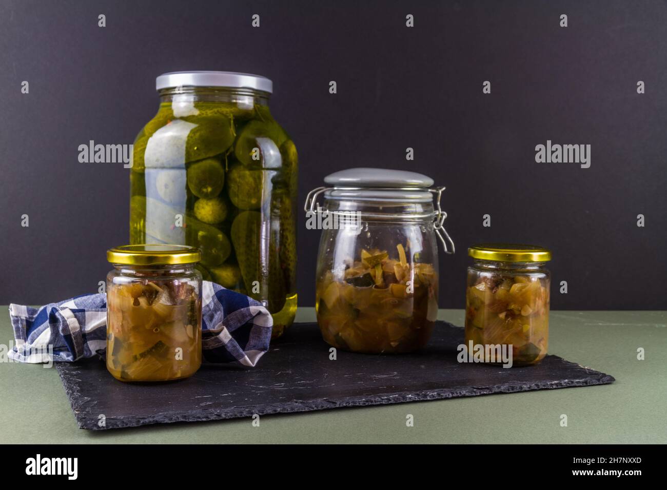 Chutney after courgette grew into marrow with large jar of pickled ...