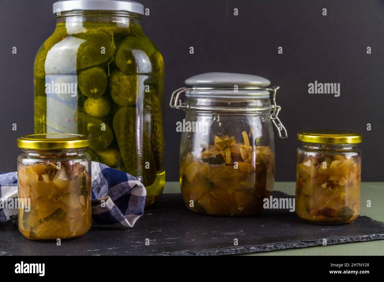 Chutney after courgette grew into marrow with large jar of pickled ...