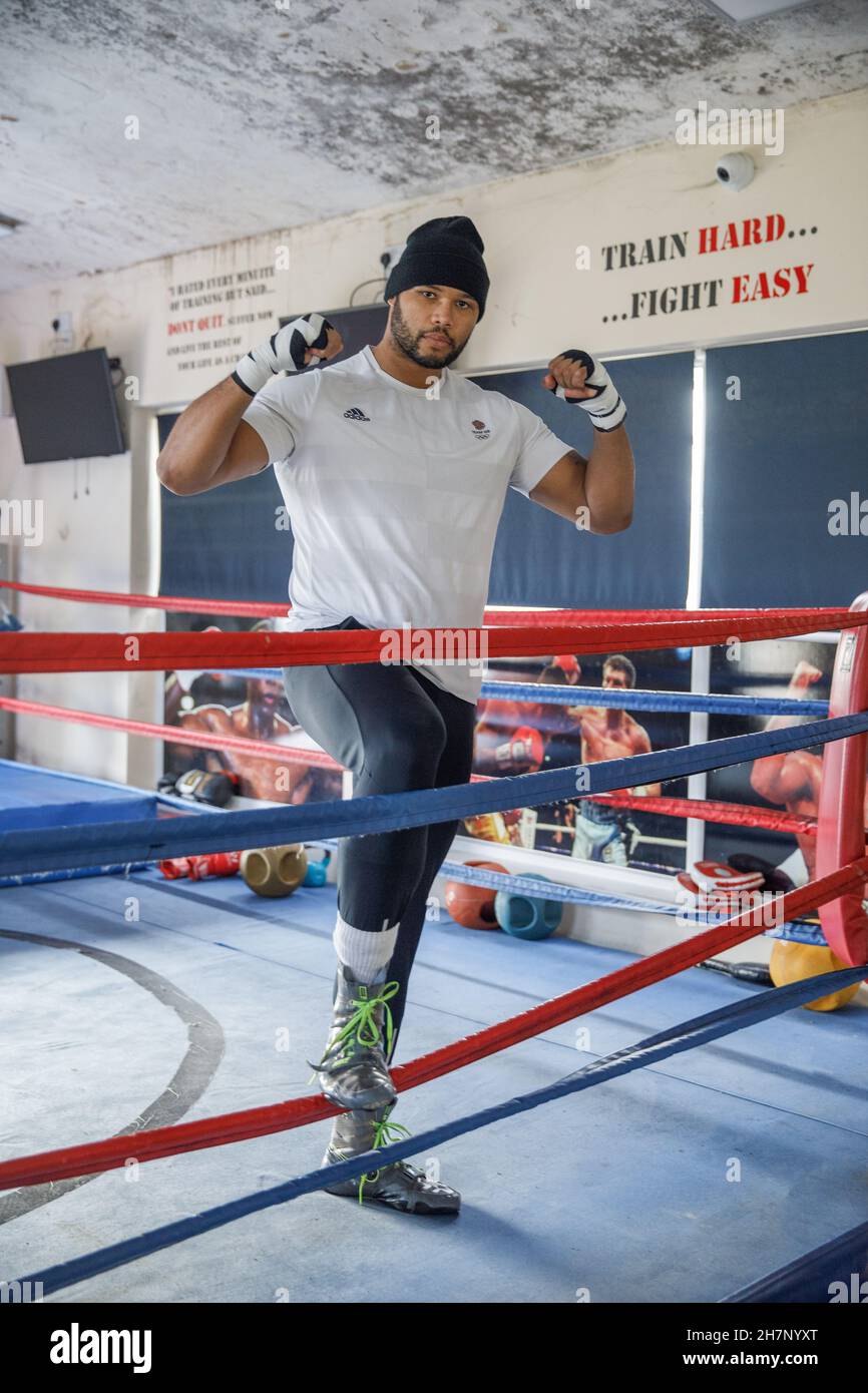 11/03/21, England. British super heavyweight boxer Frazer Clarke at the ...