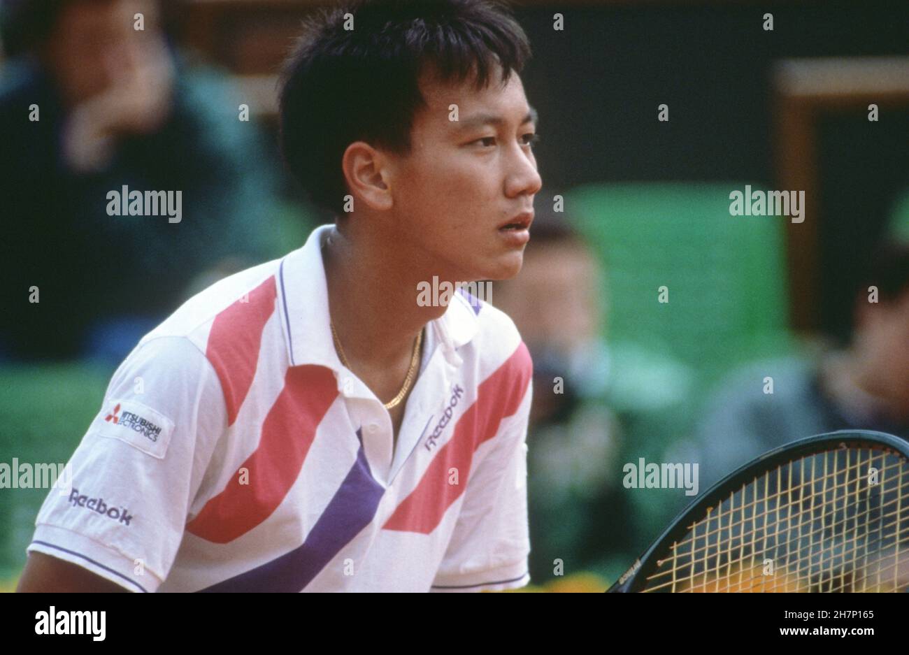 American tennis player Michael Chang, attending the men's singles final ...