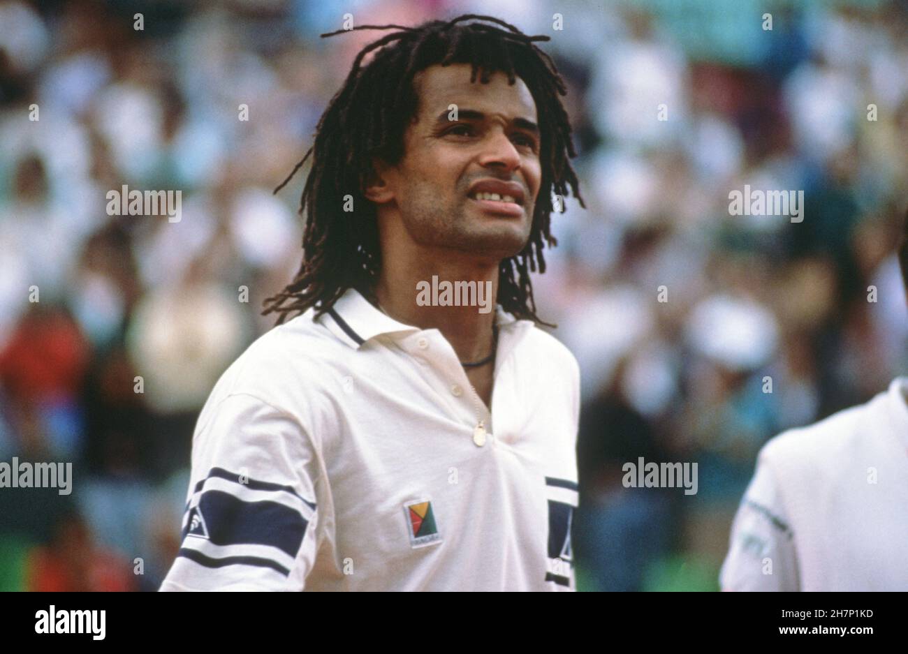 French tennis player Yannick Noah, attending the men's singles round of ...