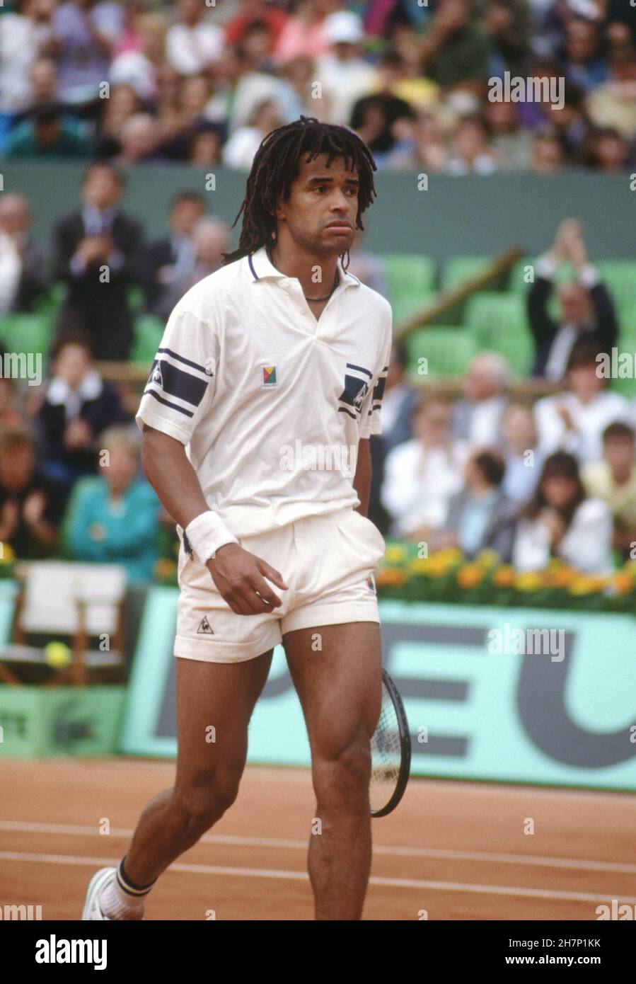 French tennis player Yannick Noah, attending the men's singles round of ...