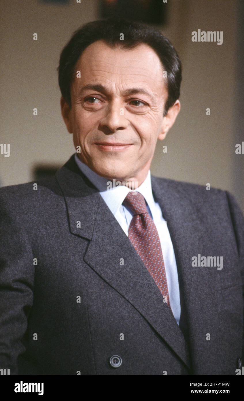 Michel Rocard attending the political TV show "L'heure de vérité" on ...