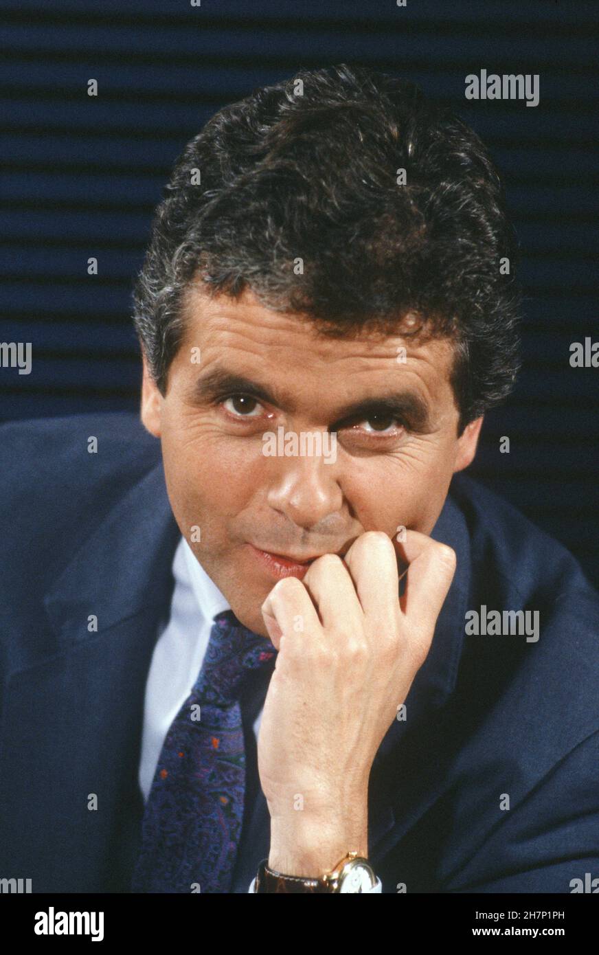 Portrait of Claude Sérillon on June 12, 1990 Stock Photo - Alamy