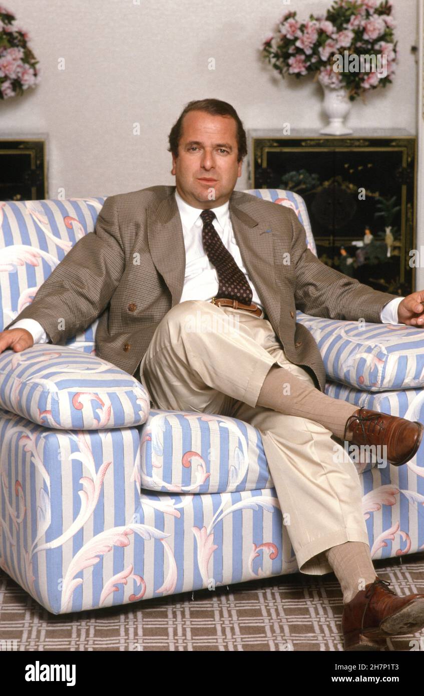 French writer and businessman Paul-Loup Sulitzer. Portrait made during ...