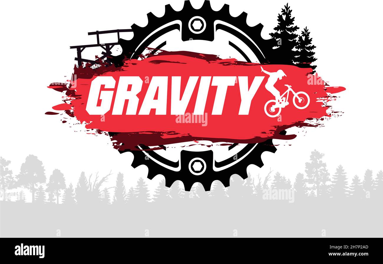 Extreme mountain biking design. Downhill, freeride,slopestyle,enduro ...