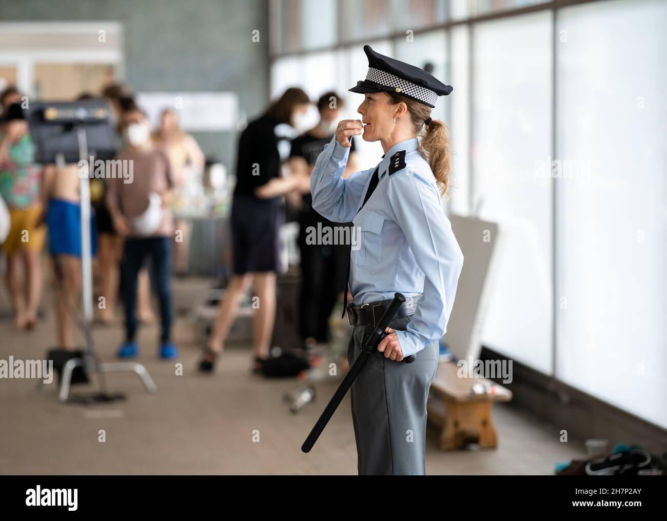 Female police officer in an event hi-res stock photography and images ...