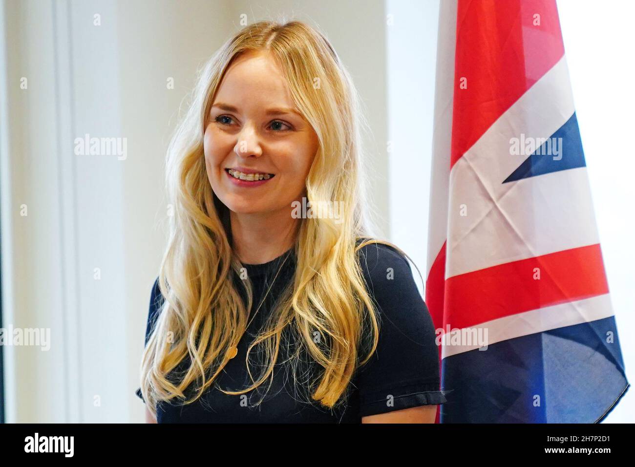 Lissie Harper, the widow of PC Andrew Harper, after a meeting with ...
