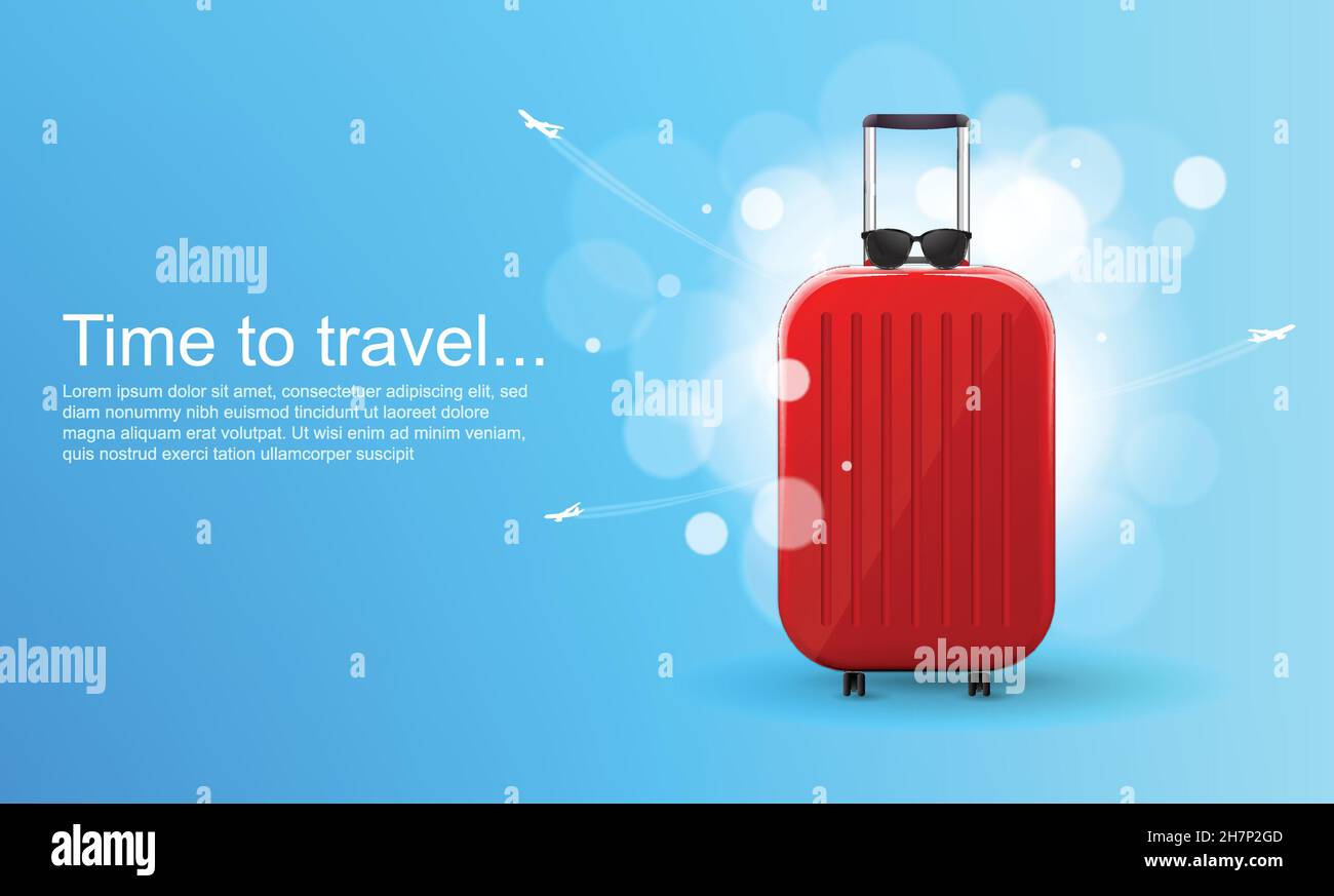 Suitcase on wheels luggage Stock Vector Images - Alamy