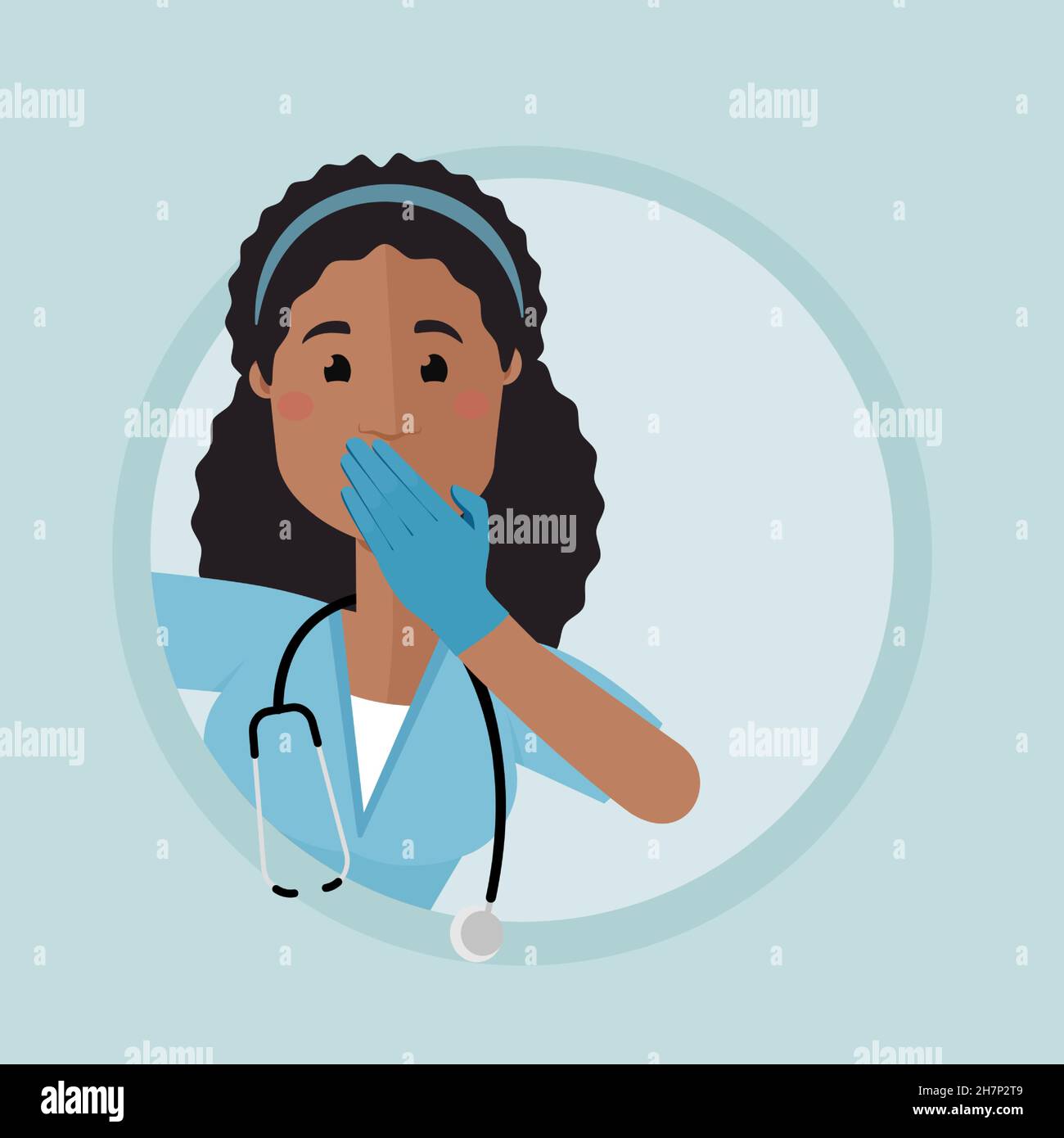Scared nurse Stock Vector Images - Alamy