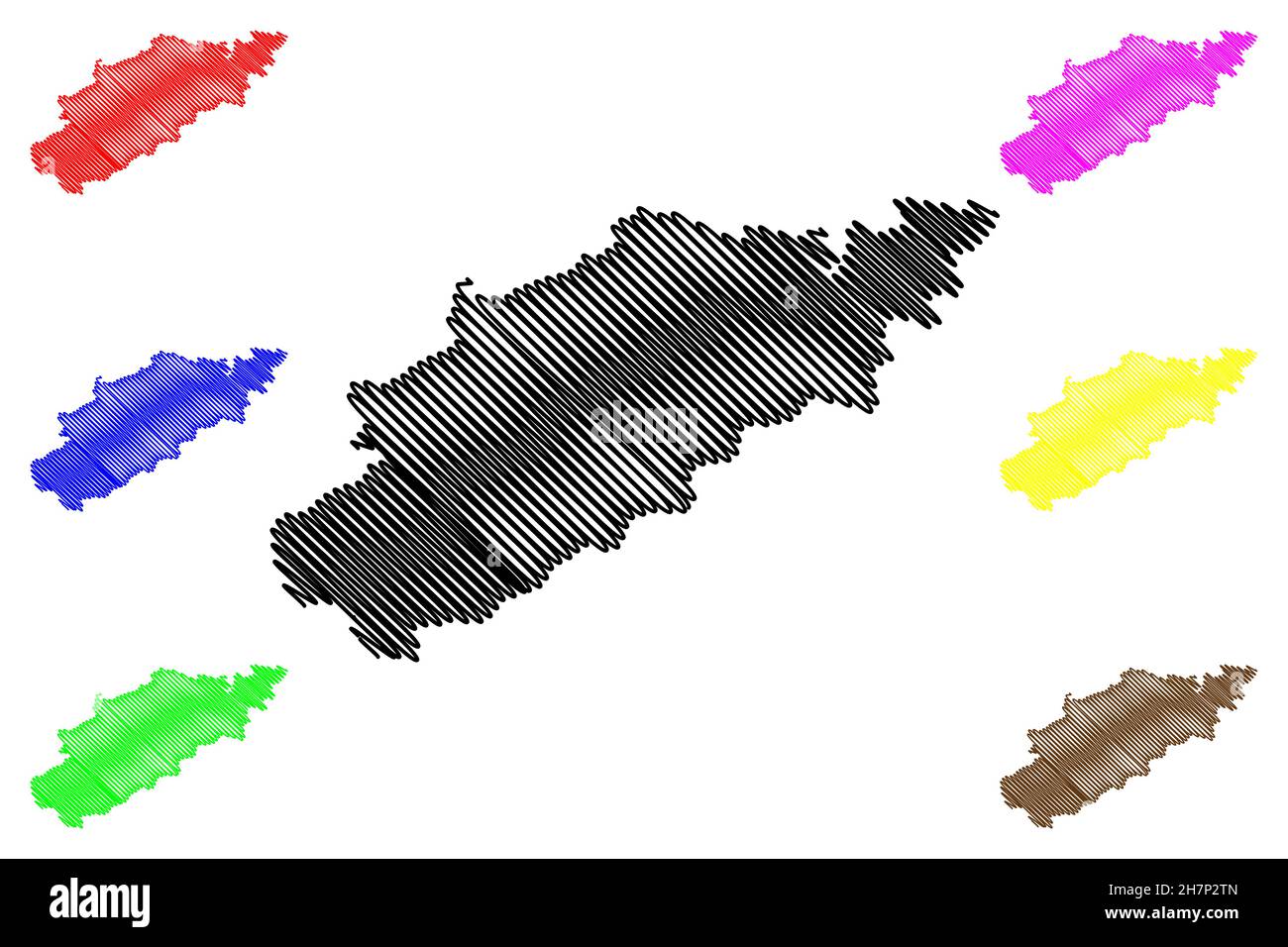 Dholpur district (Rajasthan State, Republic of India) map vector ...