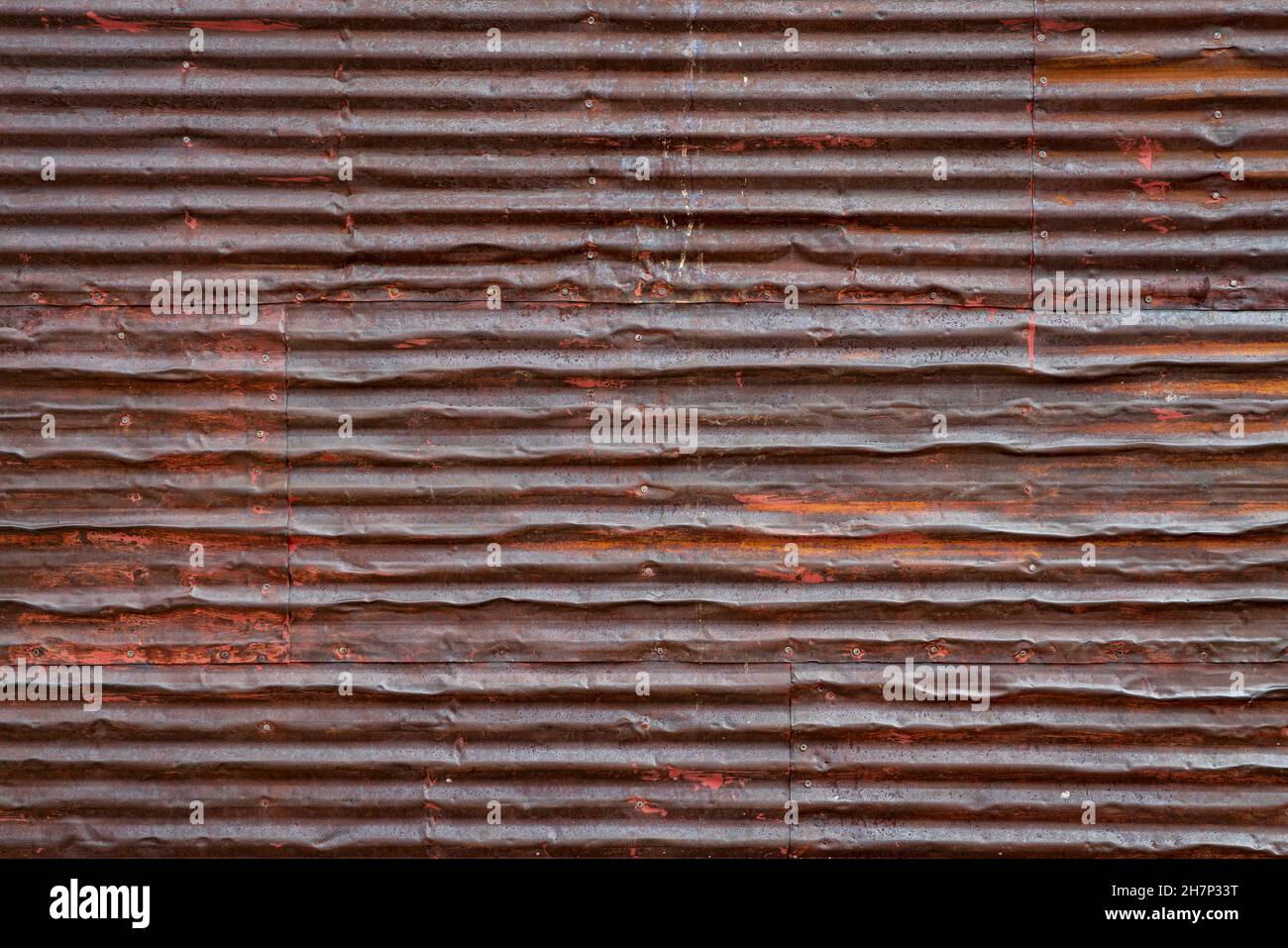 old, grunge, rusty, corrugated metal texture background - wall of ...