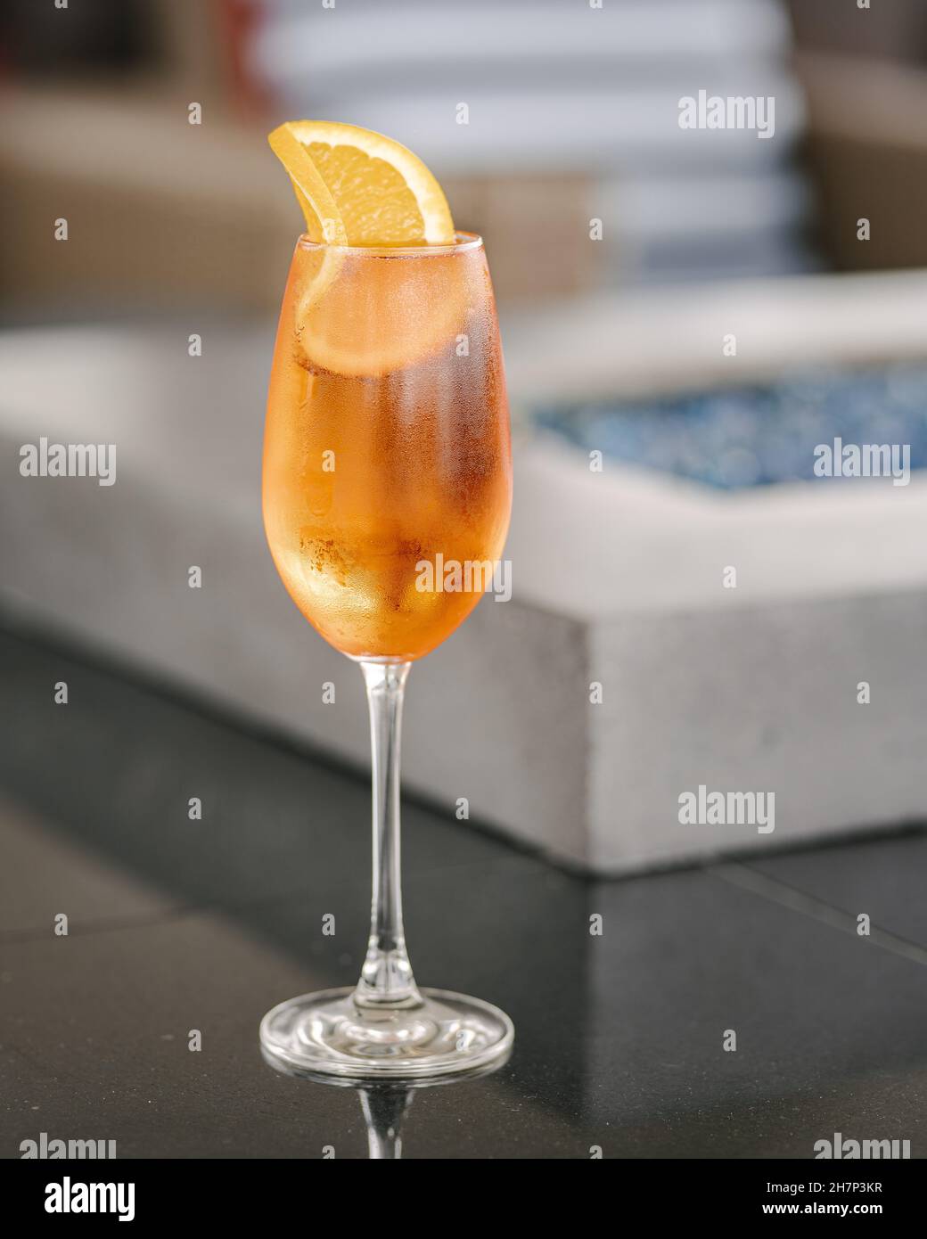 Orange Champagne Fizz - Fancy Refreshing Craft Cocktail at Modern Edgy ...