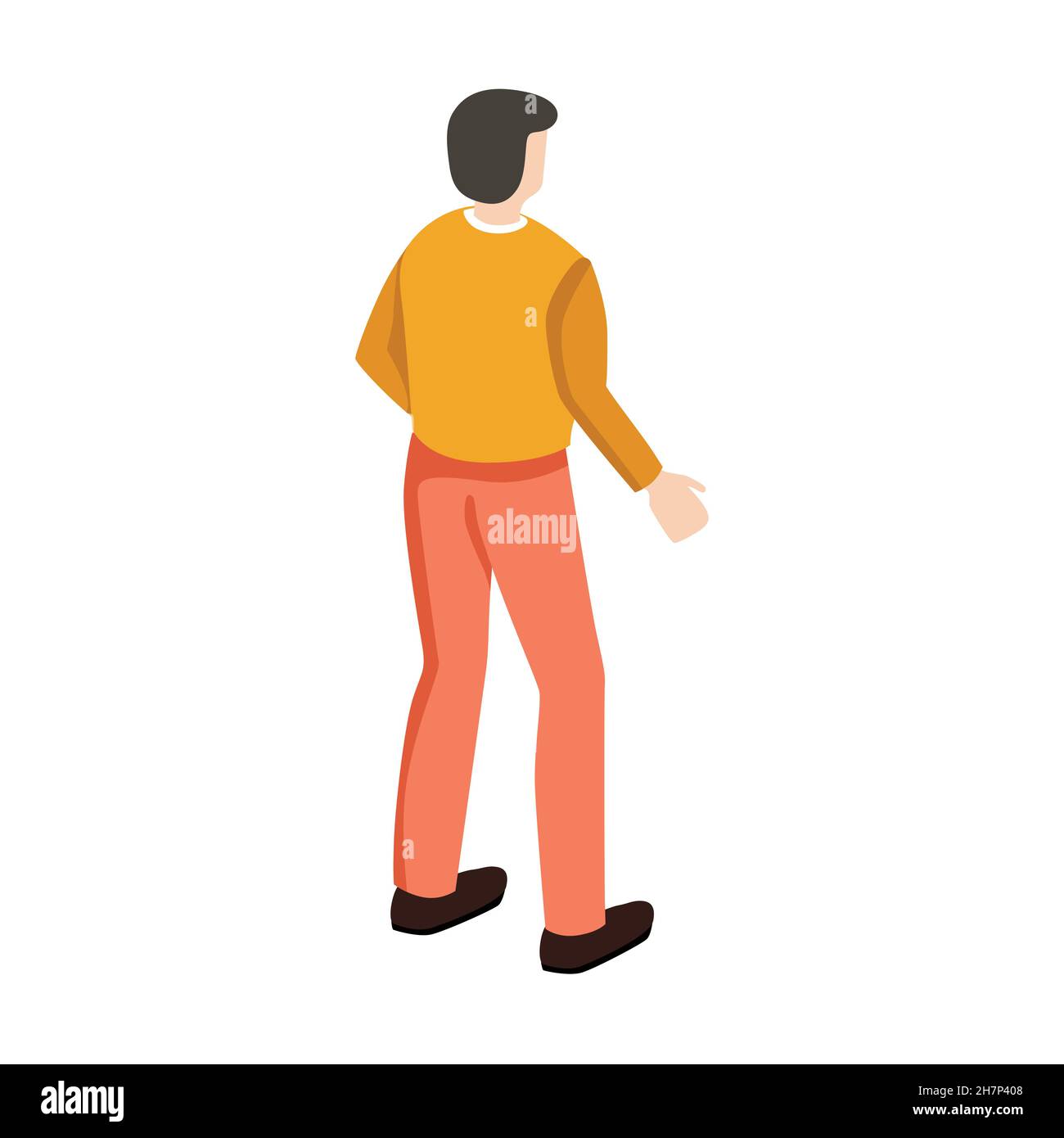 Man Back View Vector