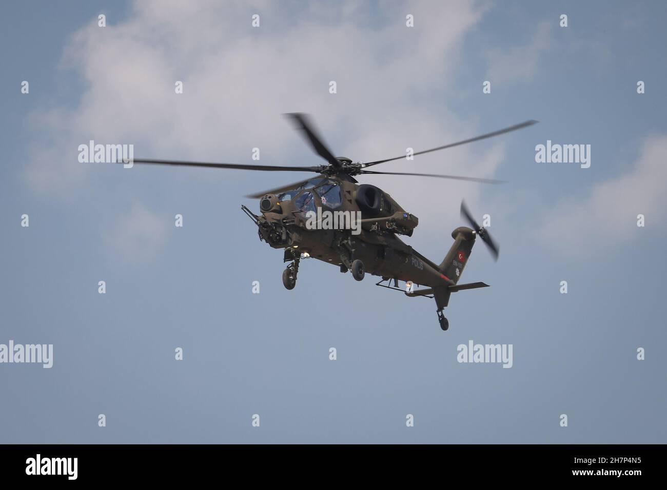 ANKARA, TURKEY - JUNE 26, 2021: Turkish Police Force Atak T-129 ...