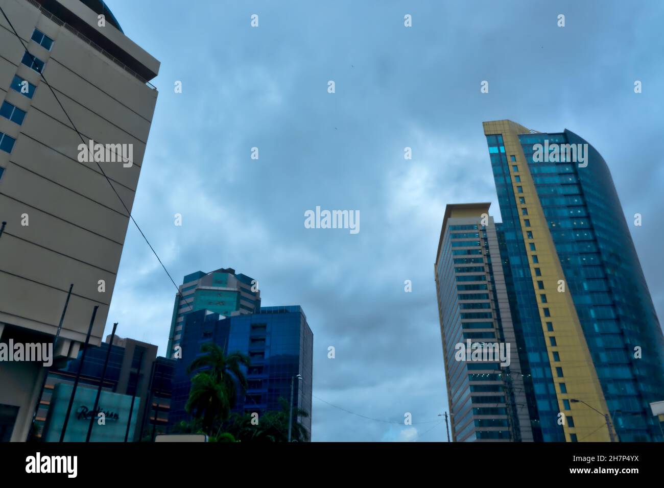 PORT OF SPAIN, TRINIDAD AND TOBAGO - Jul 05, 2019: Buildings in the ...