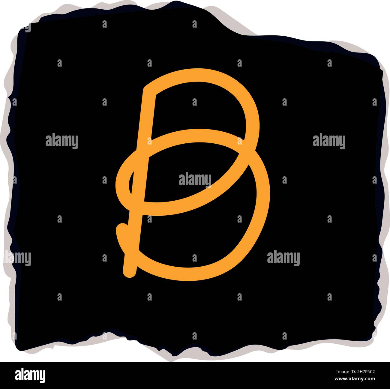 ransom paper with letter B Stock Vector Image & Art - Alamy