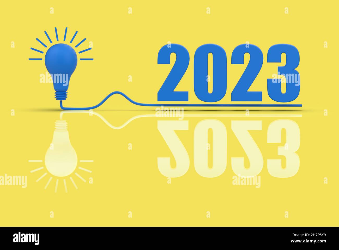 3d rendering of Start to new year 2023 plans, goals, objectives Stock ...