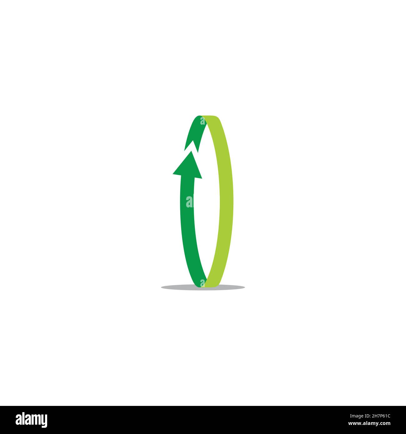 circle green colors ribbon arrow recycle symbol vector Stock Vector ...