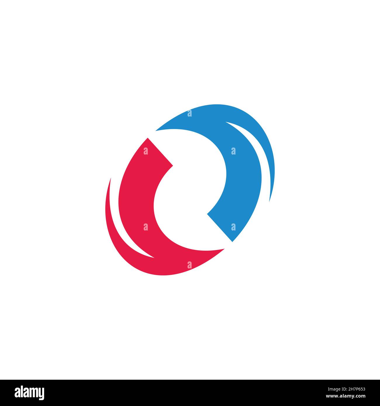 two motion swoosh geometric arrows design colorful logo vector Stock ...