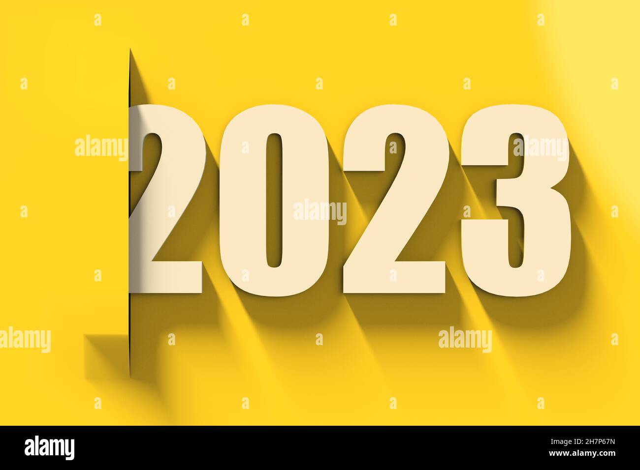 3d rendering of Start to new year 2023 plans, goals, objectives Stock ...