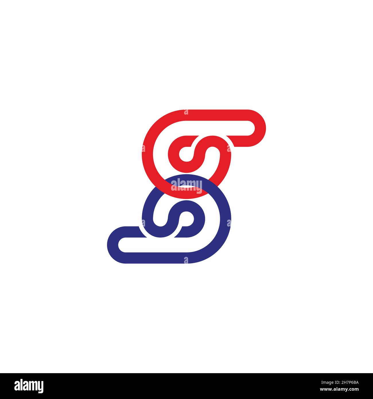 letter s linked colorful overlap linear geometric logo vector Stock ...