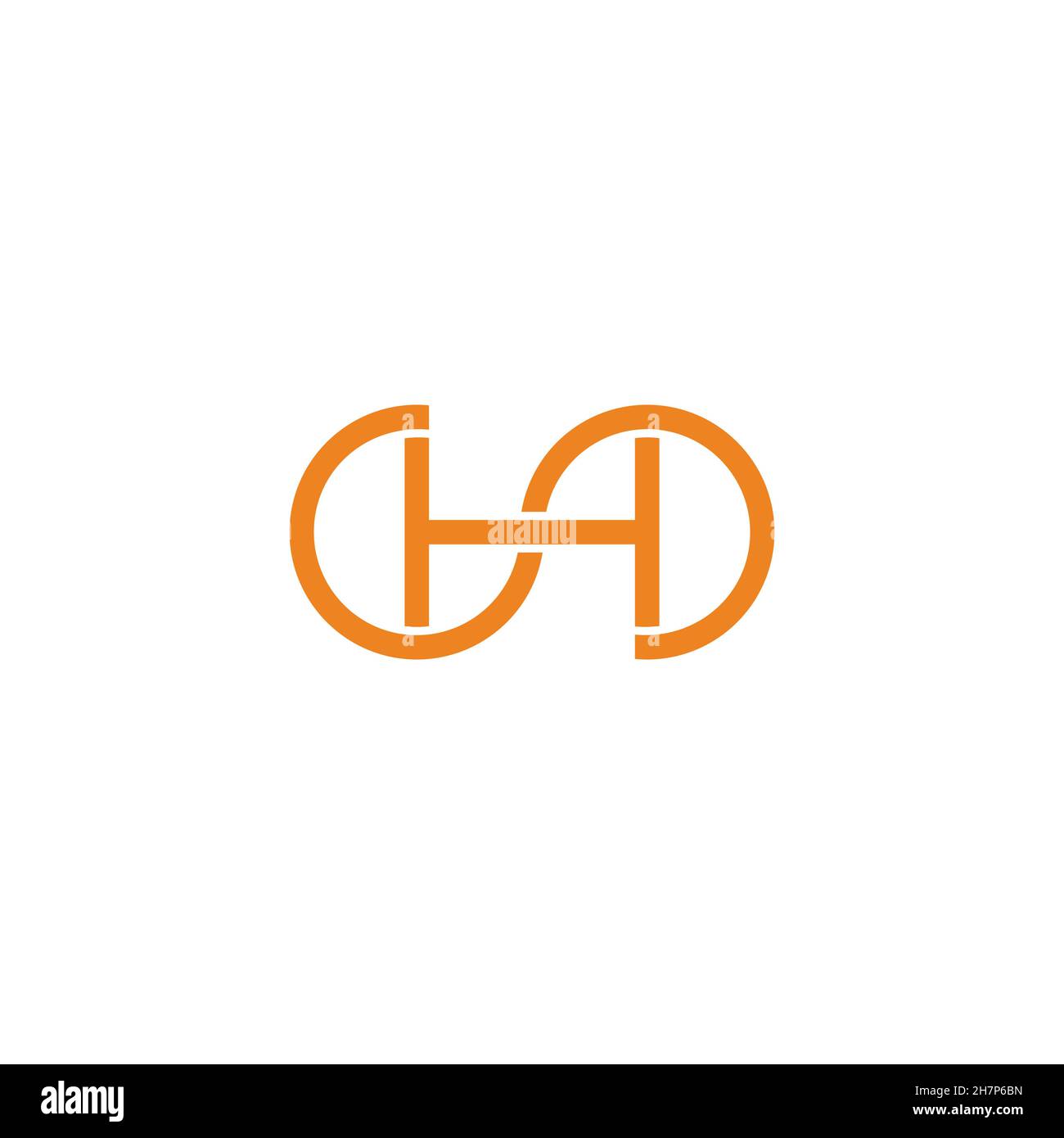 letter h infinity geometric lines art simple logo vector Stock Vector ...