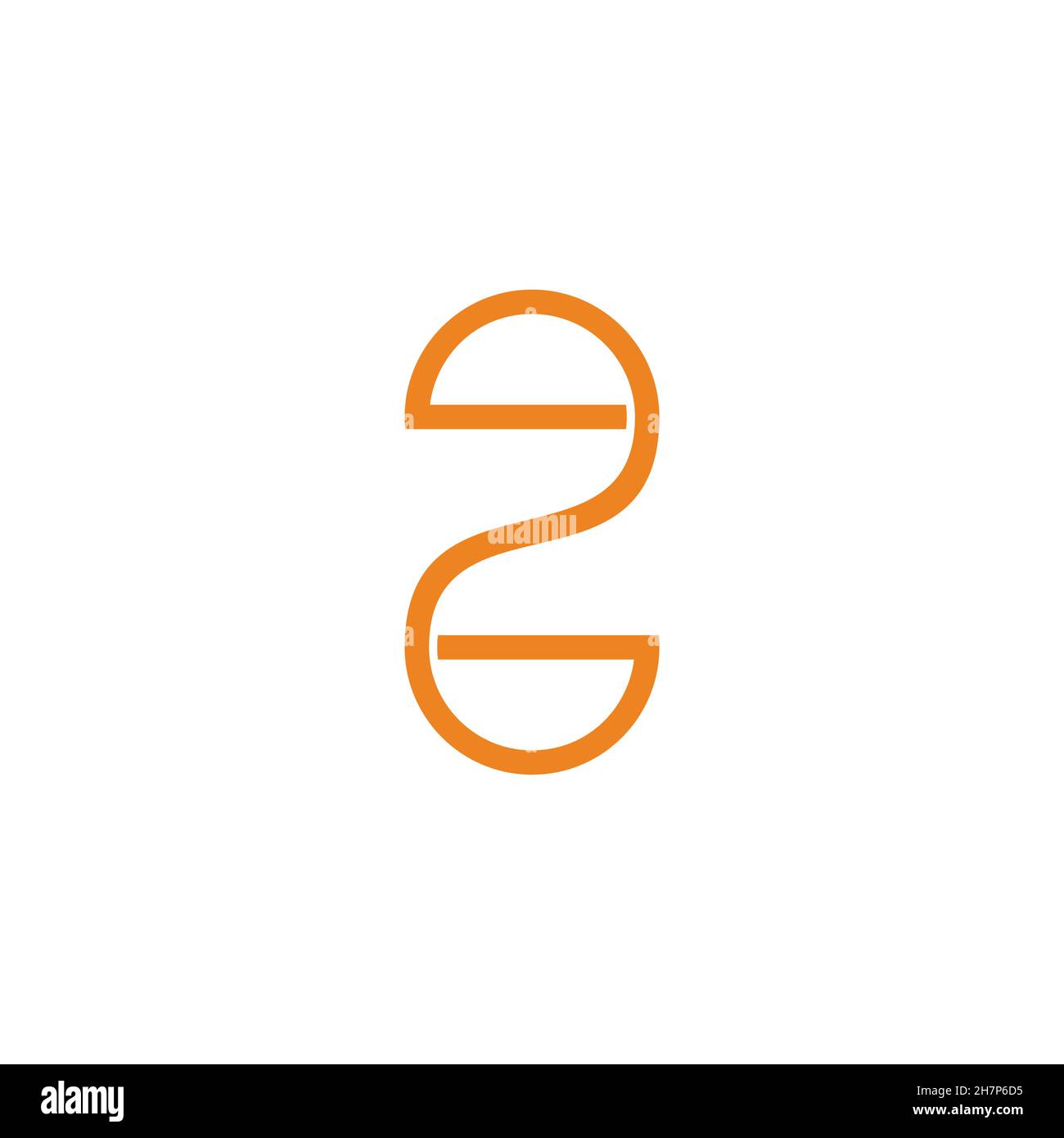 number two simple geometric linear logo vector Stock Vector Image & Art ...