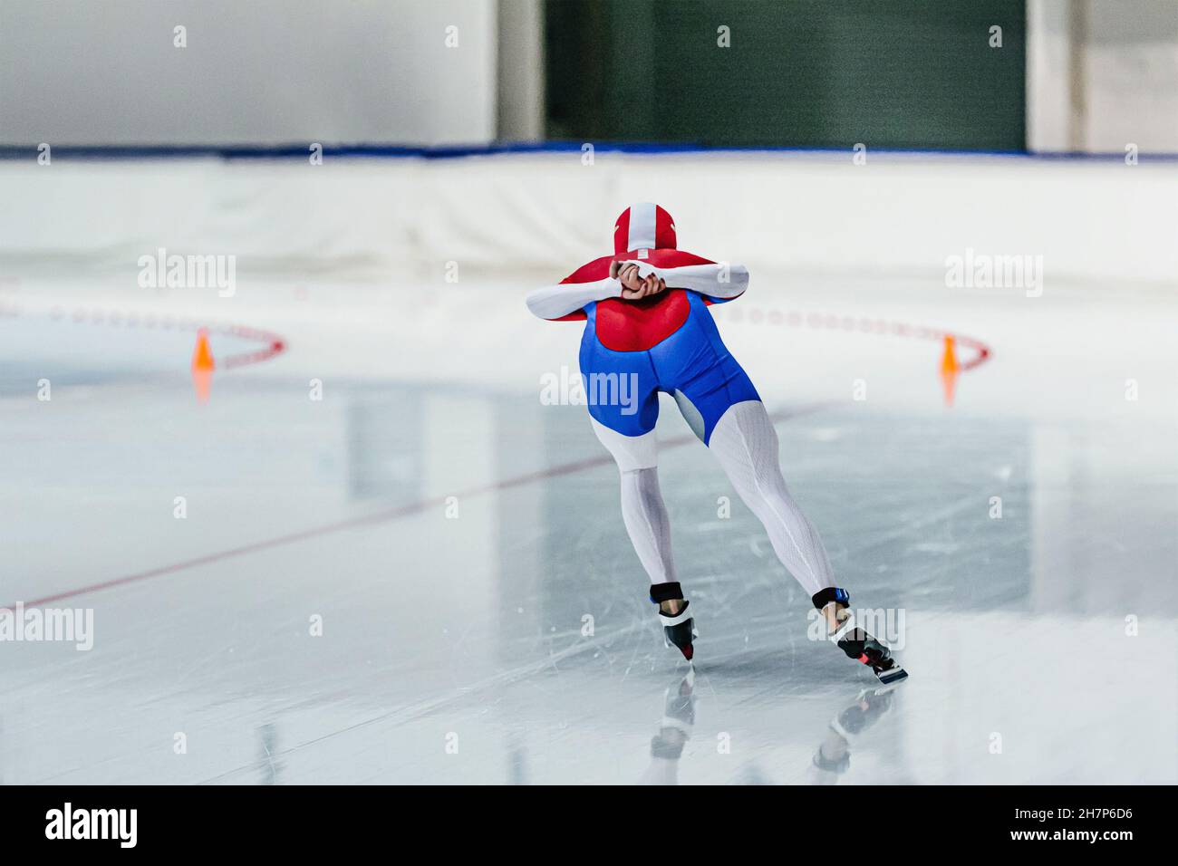 back female skater run speed skating competition Stock Photo - Alamy