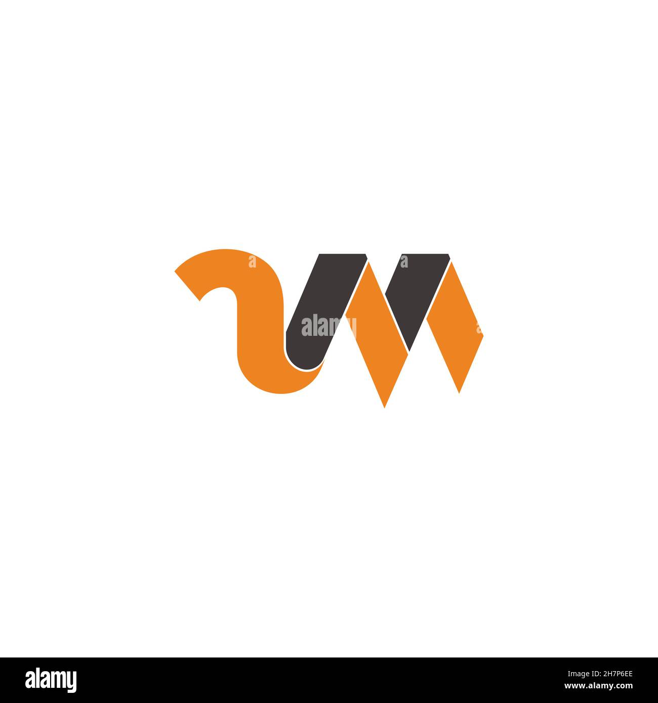 letter m ribbon roof symbol 3d flat logo vector Stock Vector Image ...