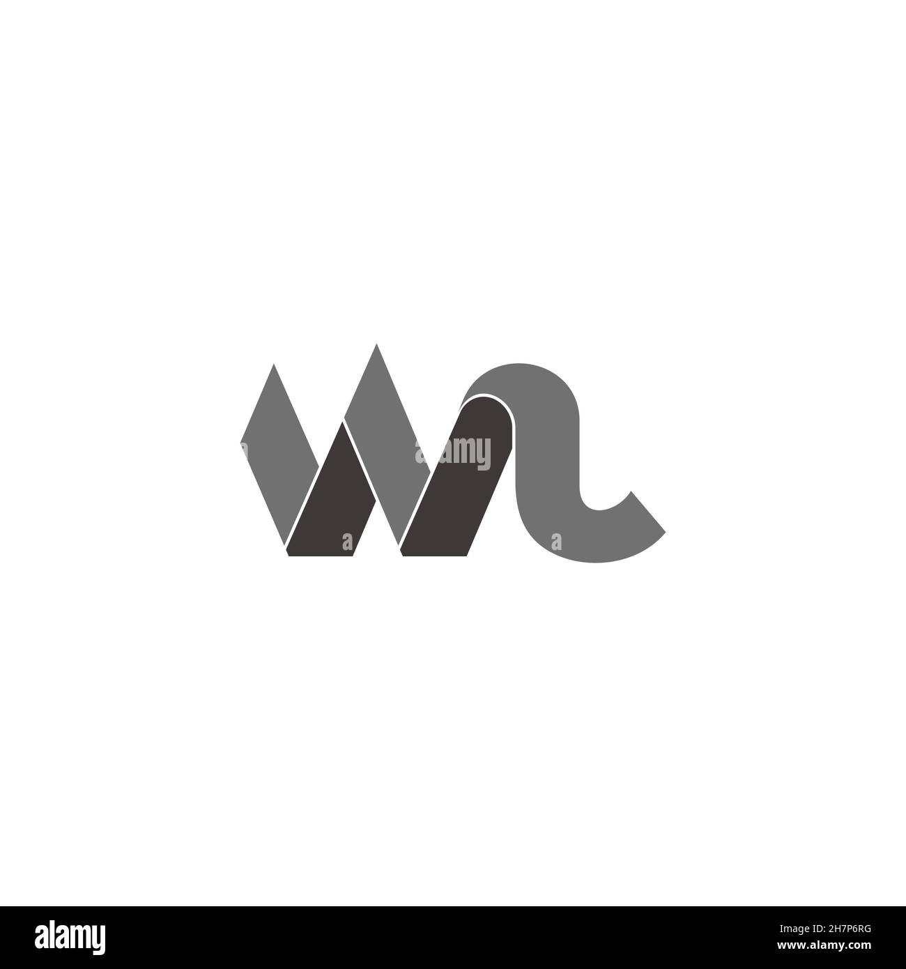 Letter w vector origami logo hi-res stock photography and images - Alamy