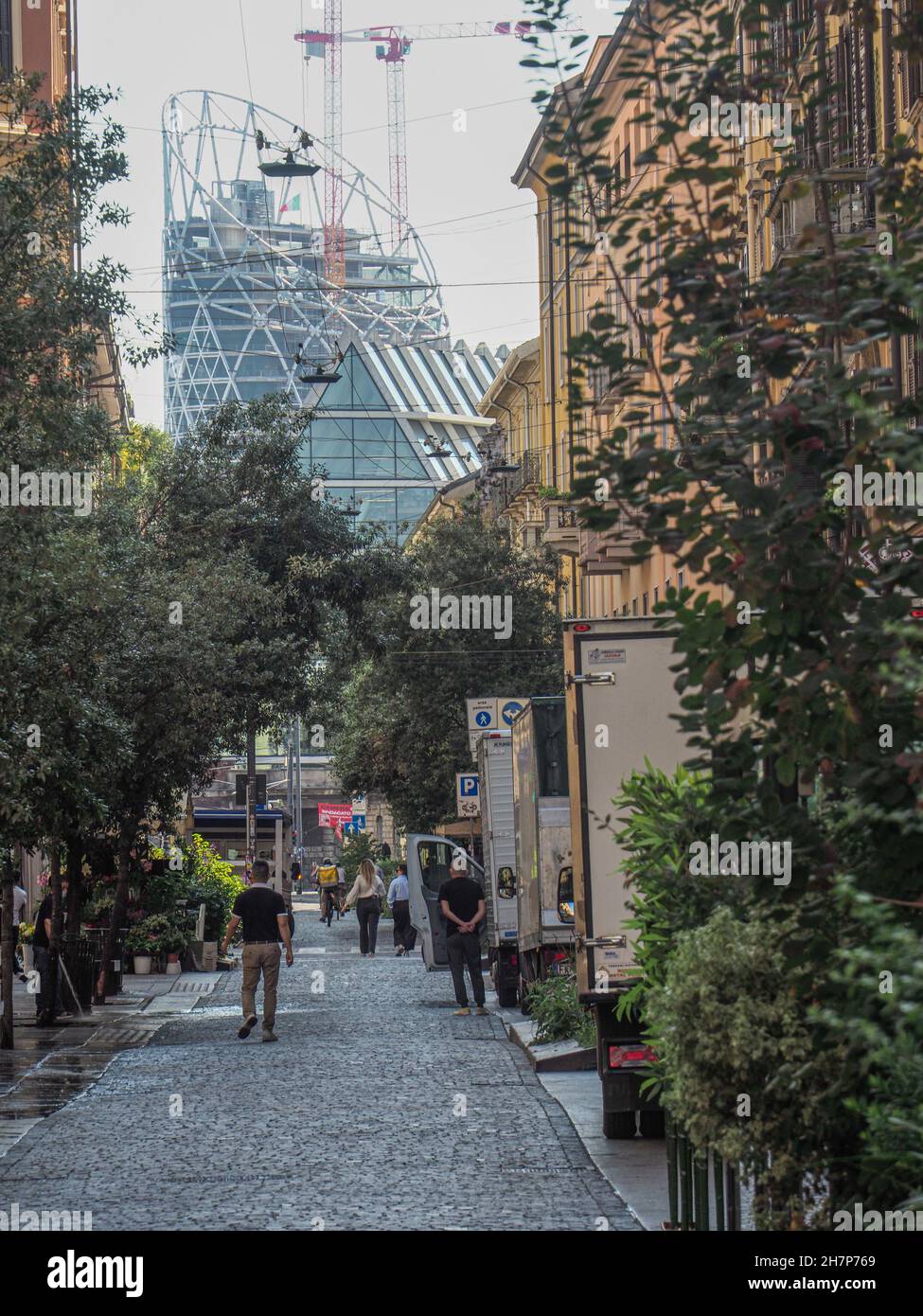 MILAN, ITALY - Sep 06, 2021: A vertical shot of A Microsoft office with ...