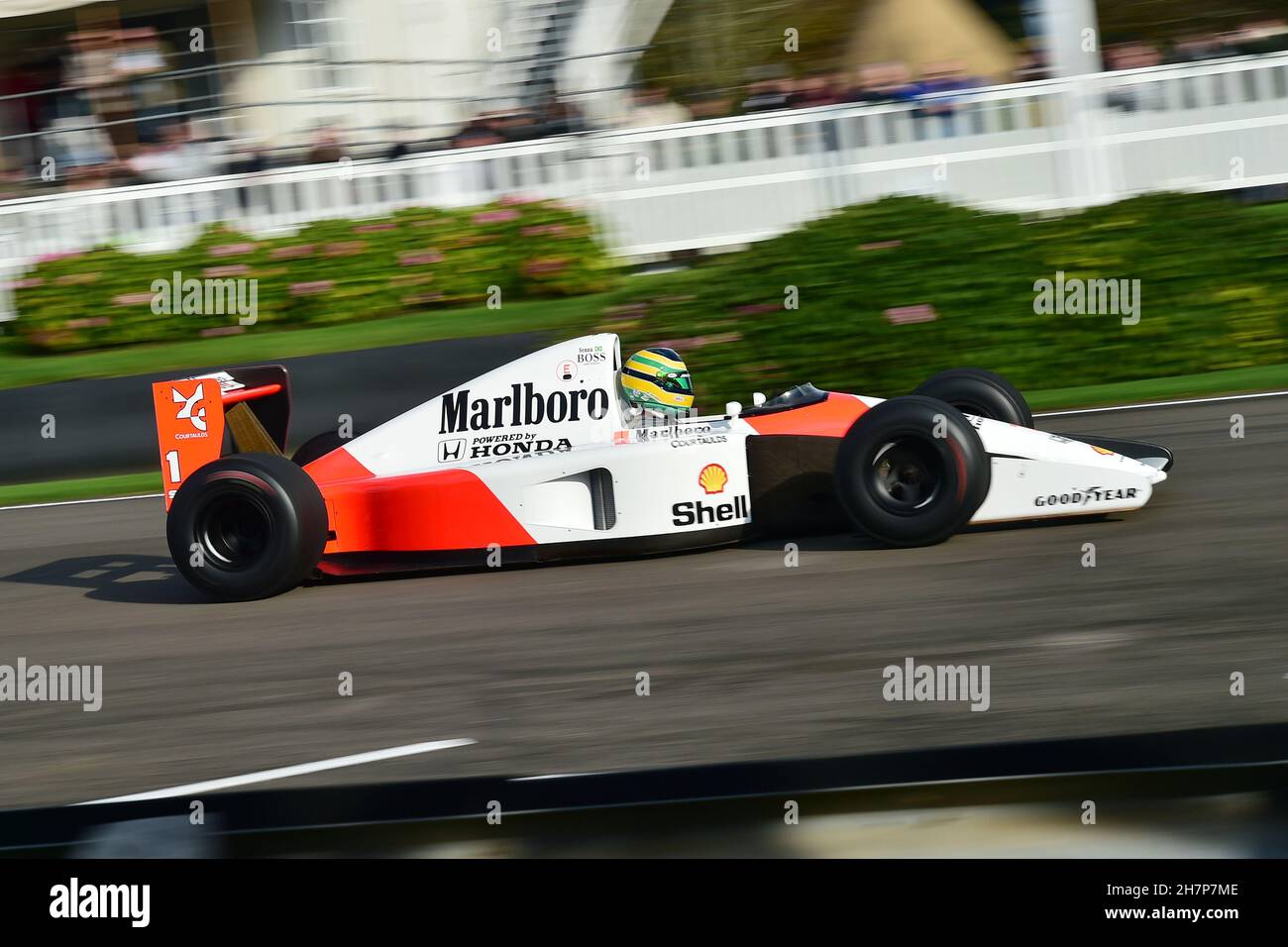 Bruno Senna, takes to the track in his uncle Ayrton Senna’s McLaren ...