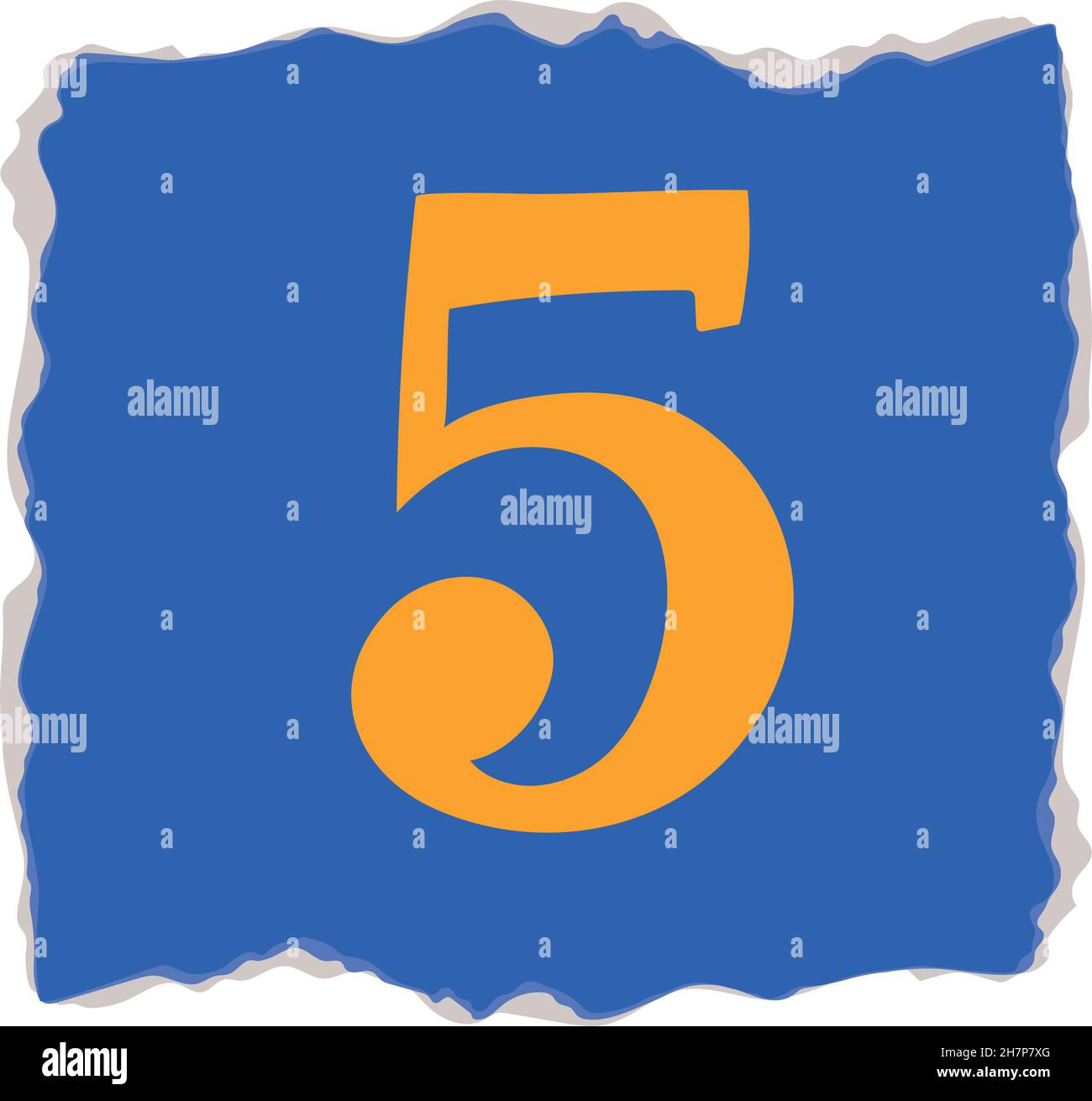 ransom note with number 5 Stock Vector Image & Art - Alamy
