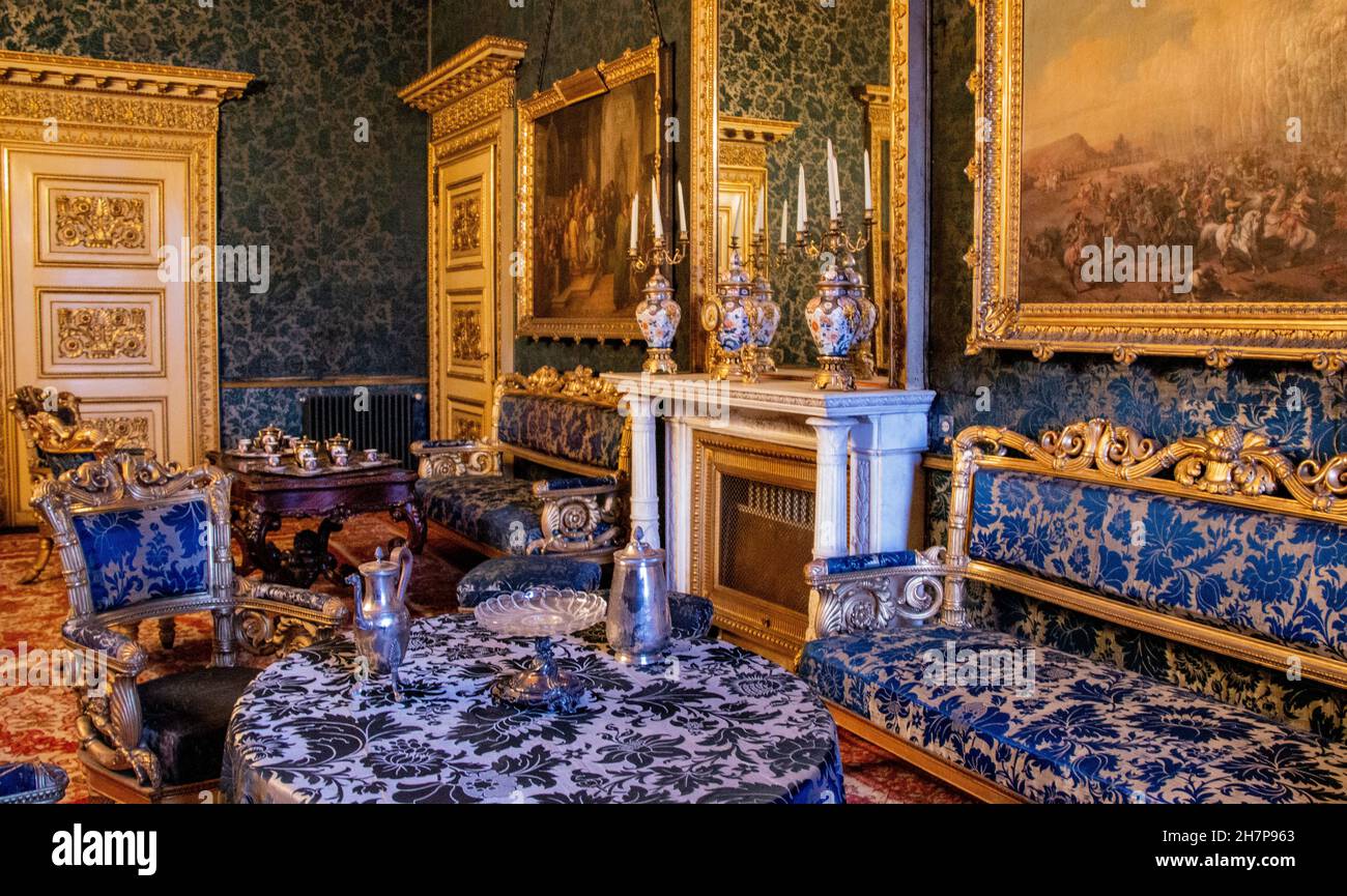 Superbly stunning interior of the Royal Palace of Turin, built for the ...